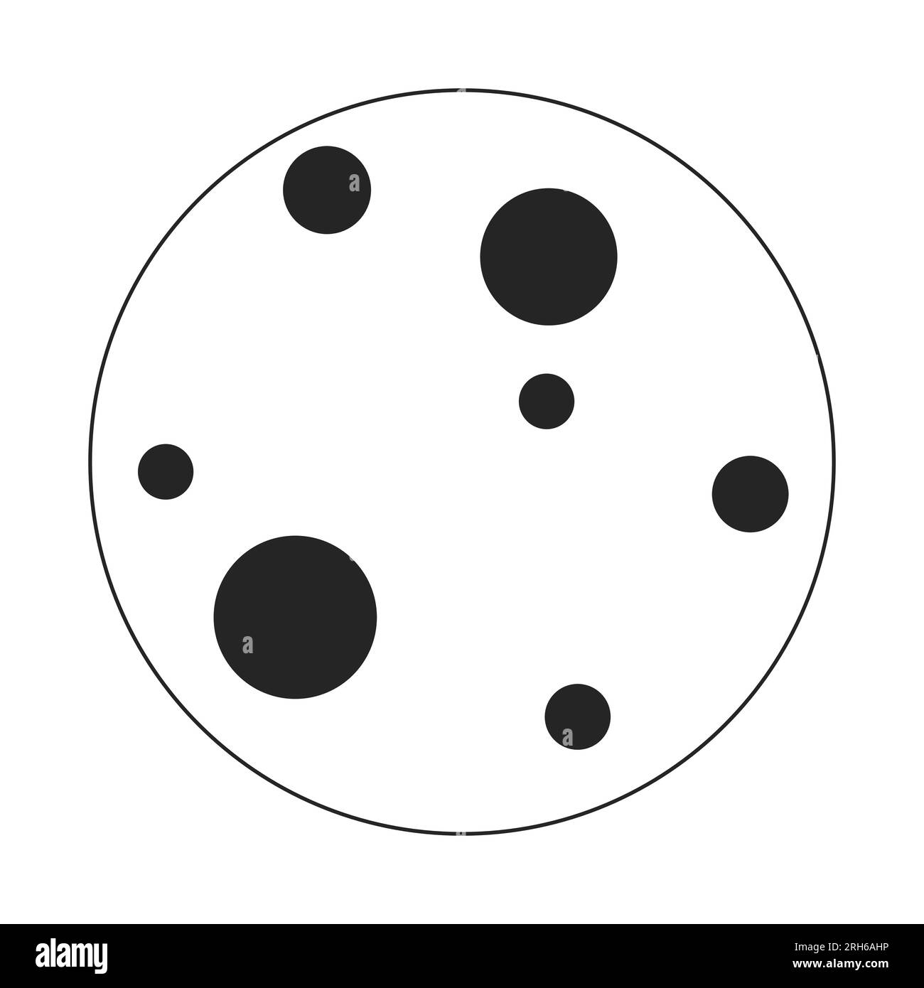 Moon Flat Monochrome Isolated Vector Object Stock Vector Image And Art
