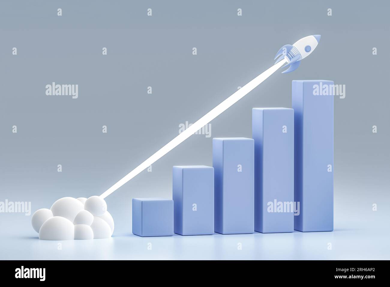 Growth and increase of positive business indicators. Reactive rapid ...