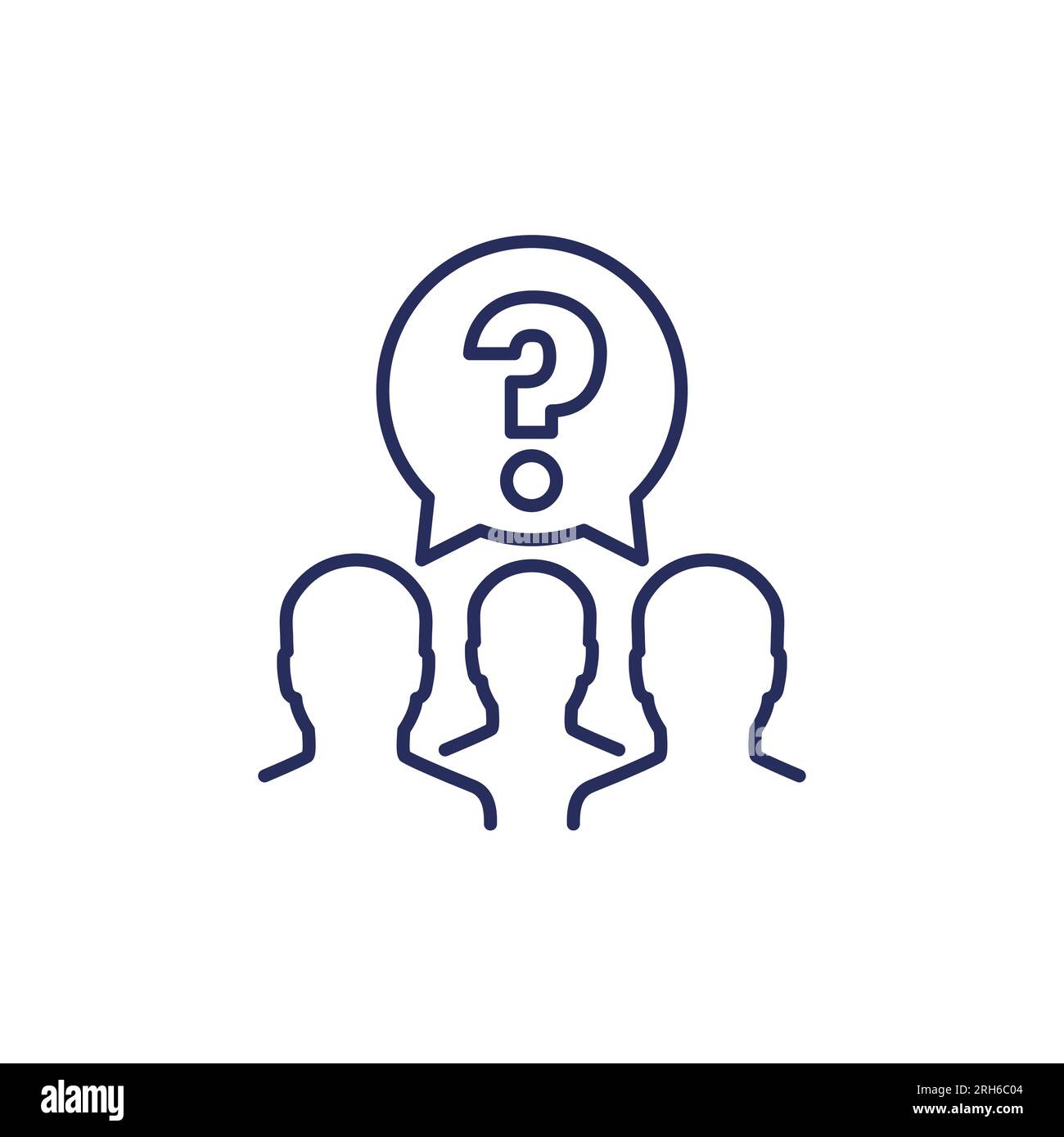 support team icon, line vector Stock Vector Image & Art - Alamy