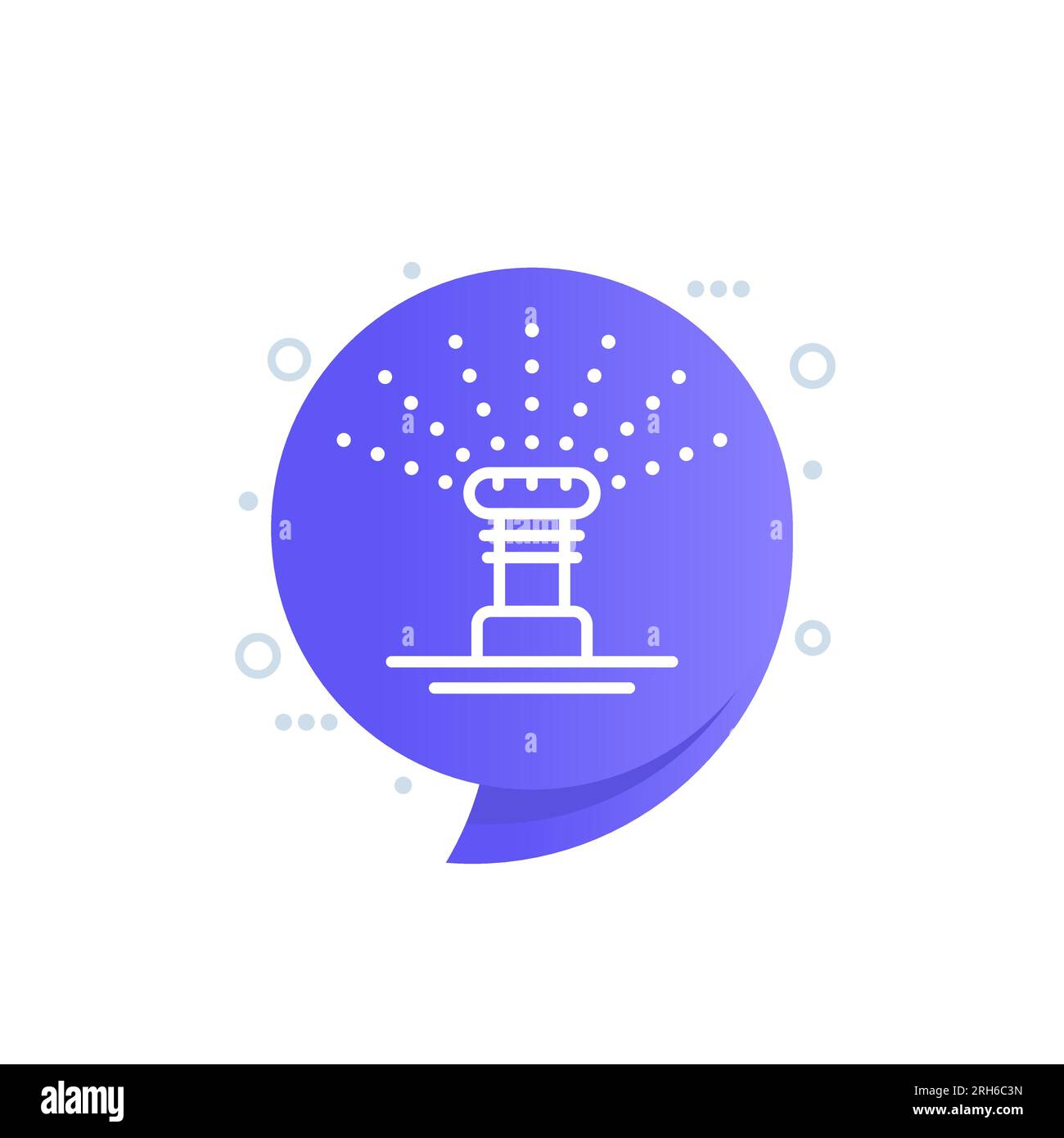 water sprinkler icon, irrigation line vector art Stock Vector Image ...