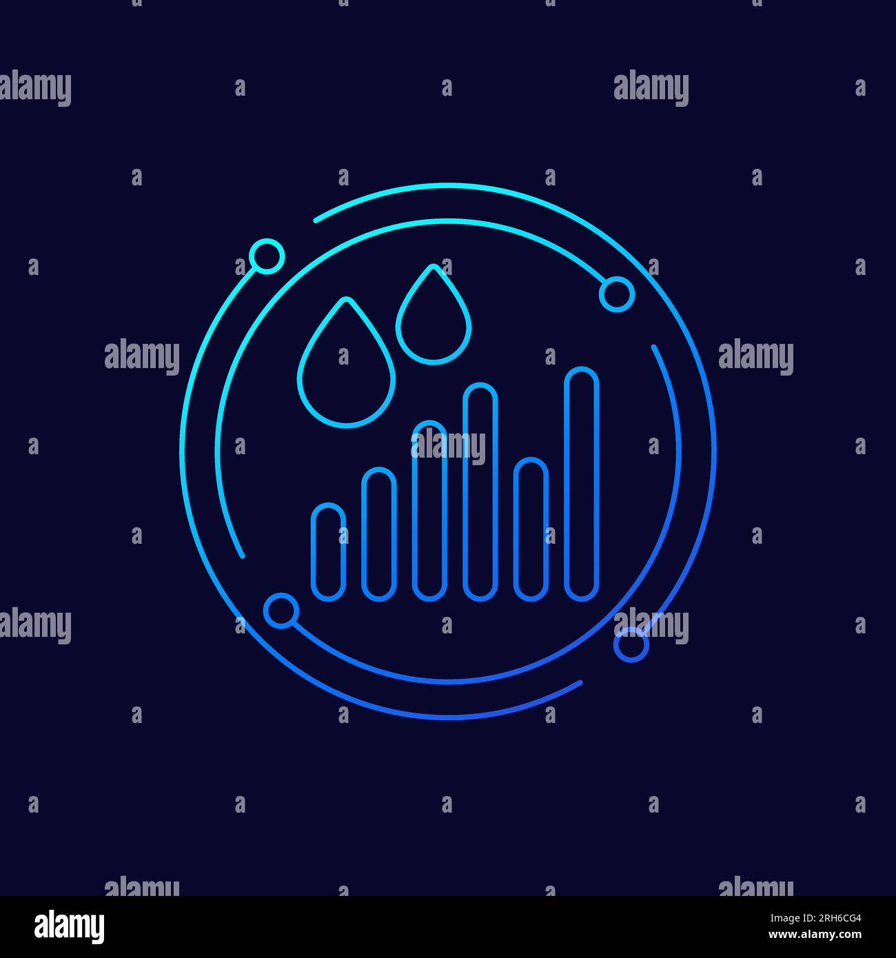 Rainfall graph icon, linear design Stock Vector Image & Art - Alamy