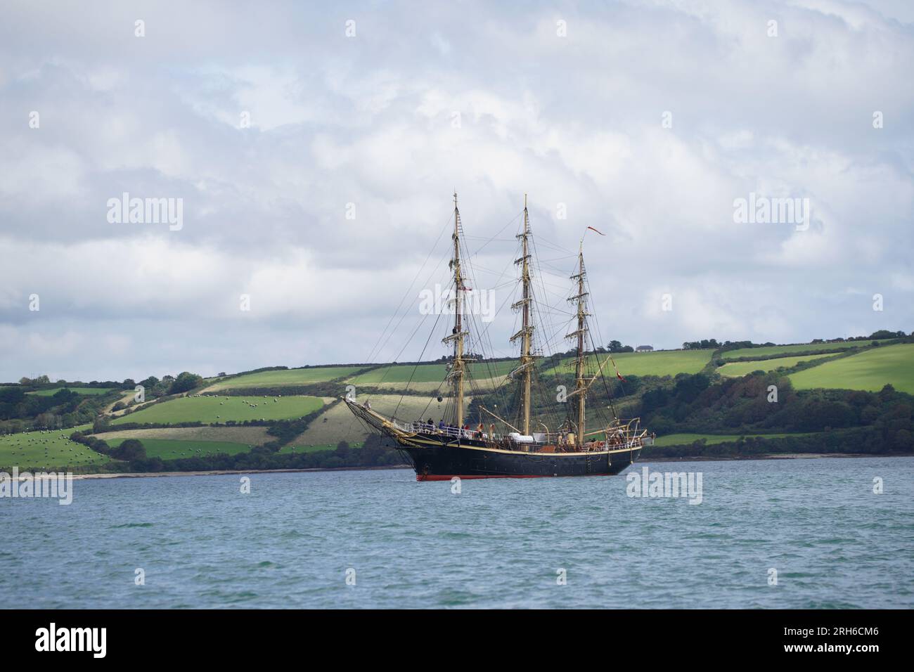 The Class-A tall ship Georg Stage, from Denmark, arrives into Falmouth ...