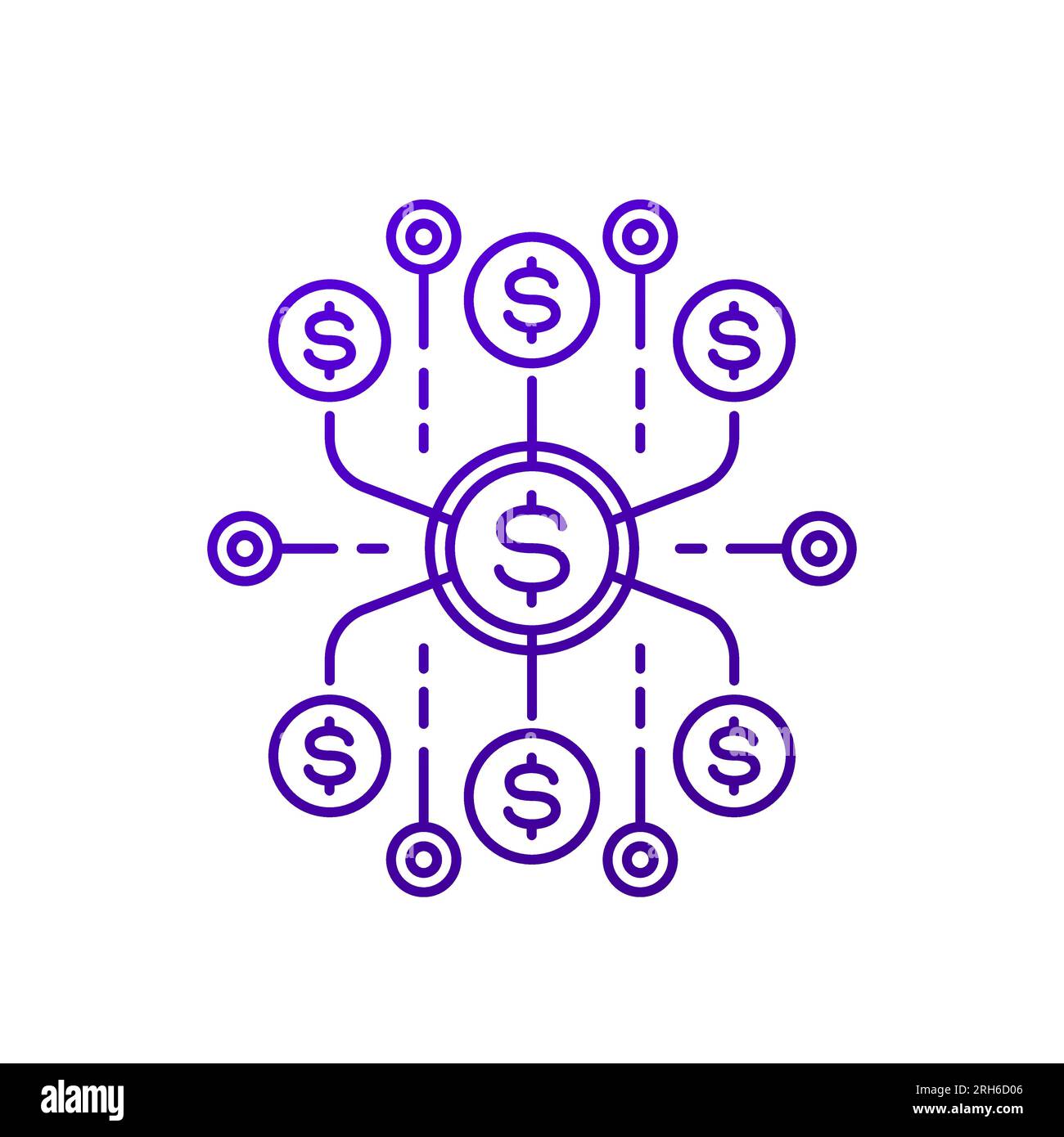 Financial assets, multiple income sources icon Stock Vector Image & Art ...