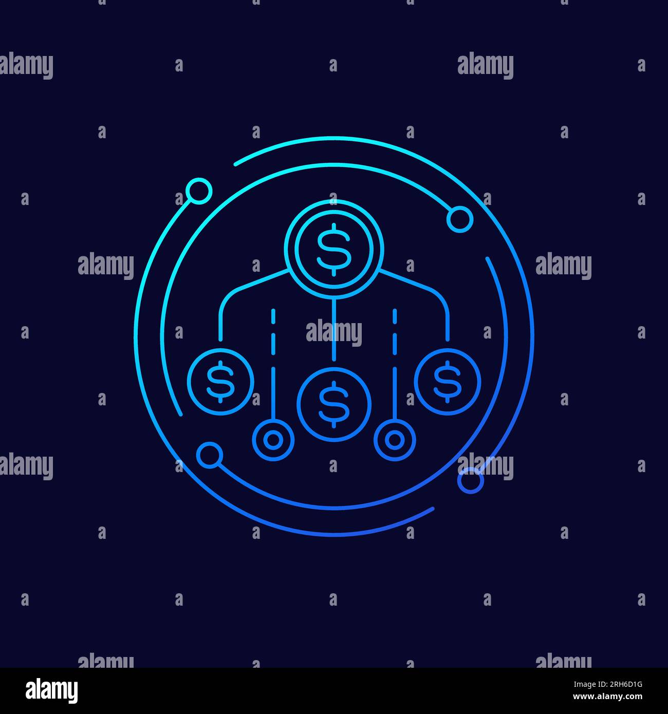 Financial assets, income sources icon, line design Stock Vector Image ...