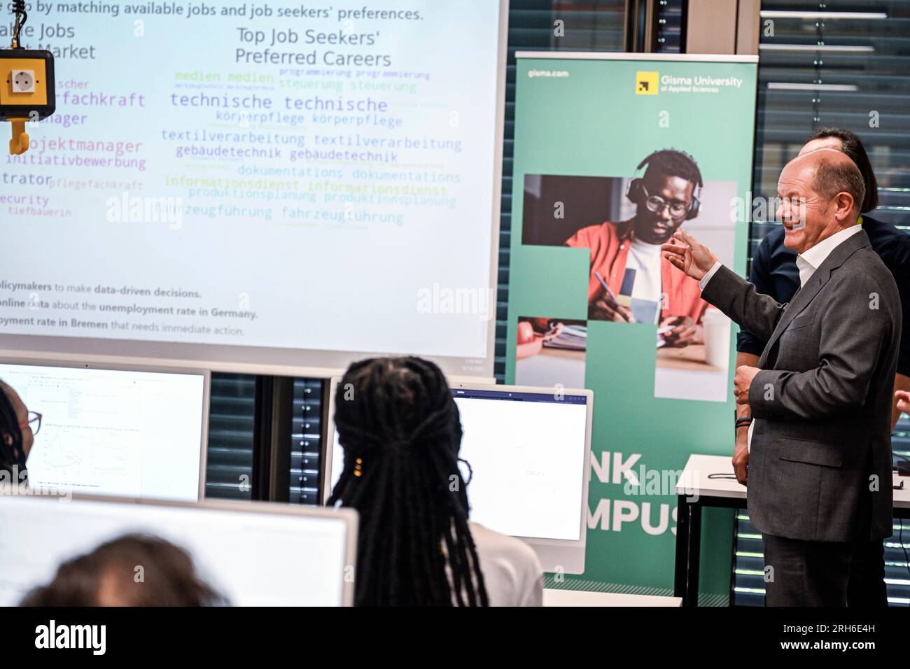 German Chancellor Olaf Scholz visits GISMA Business School with ...