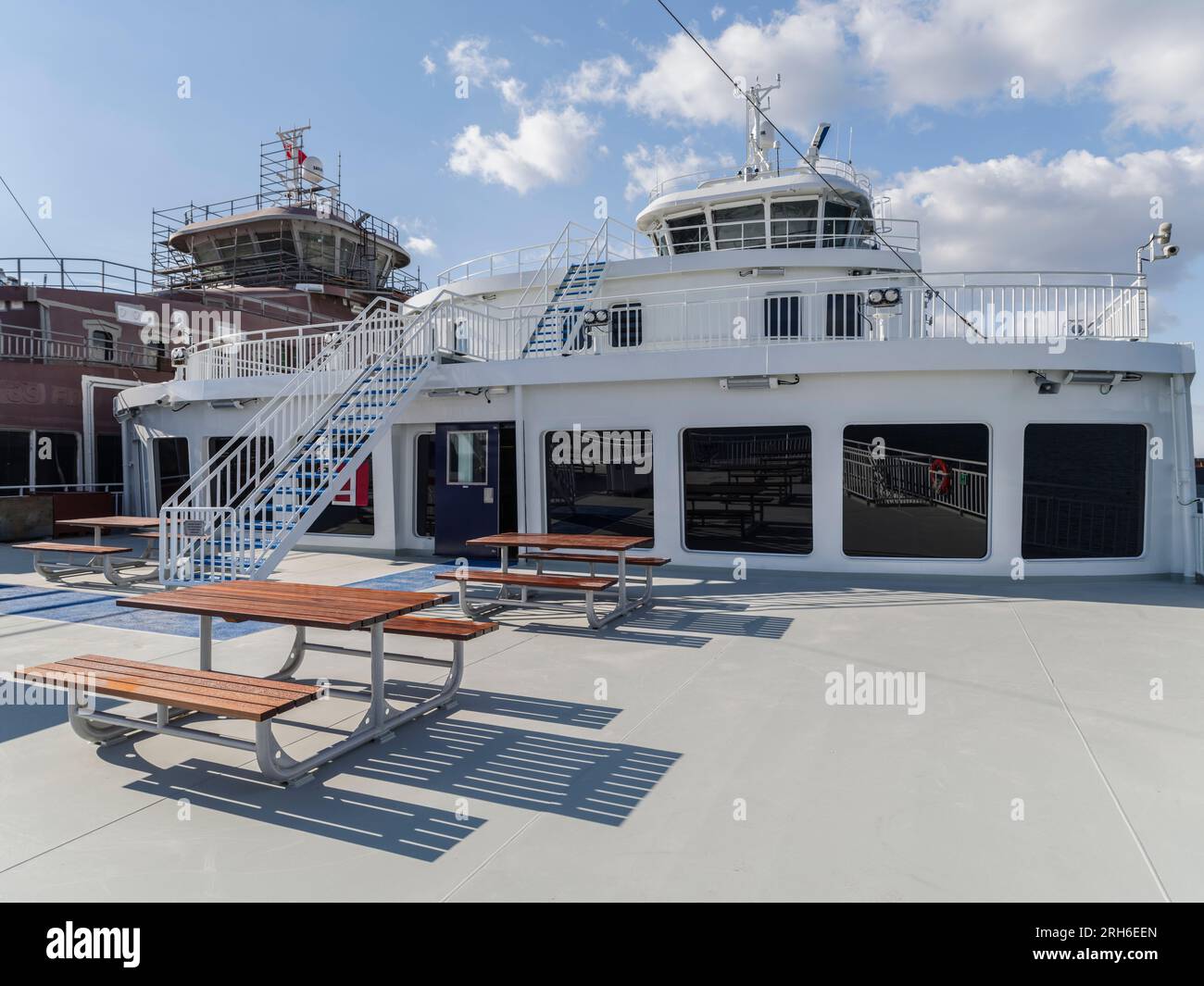 high quality and beautiful photo of front deck of a ship / cruise ...