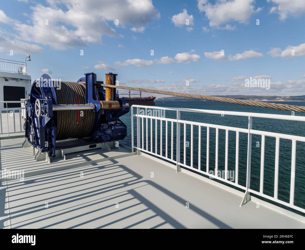 high quality and beautiful photo of front deck of a ship / cruise ...