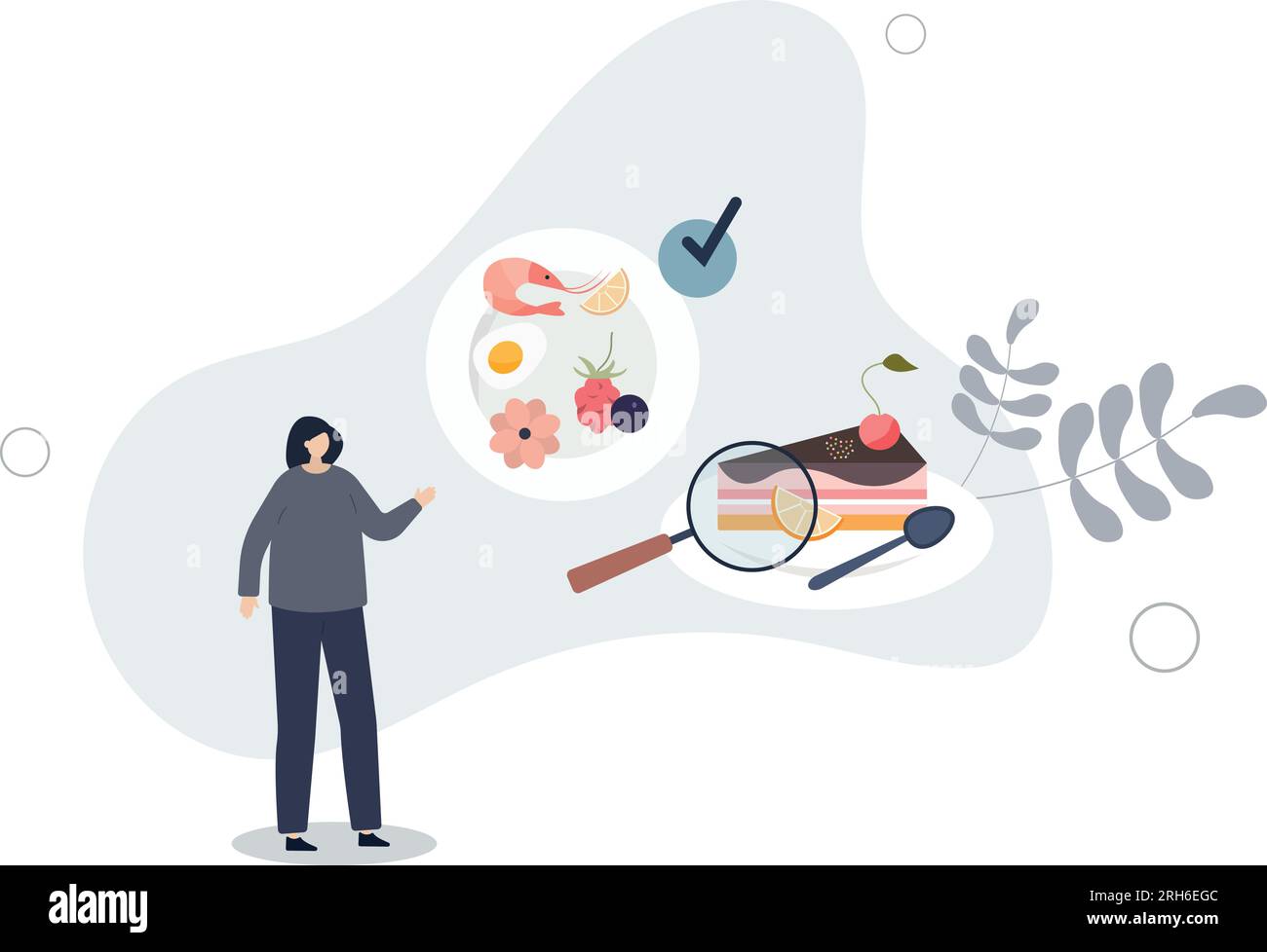 Allergic reaction from allergen pollen or food ingredient.Immune system reaction with asthmatic ...