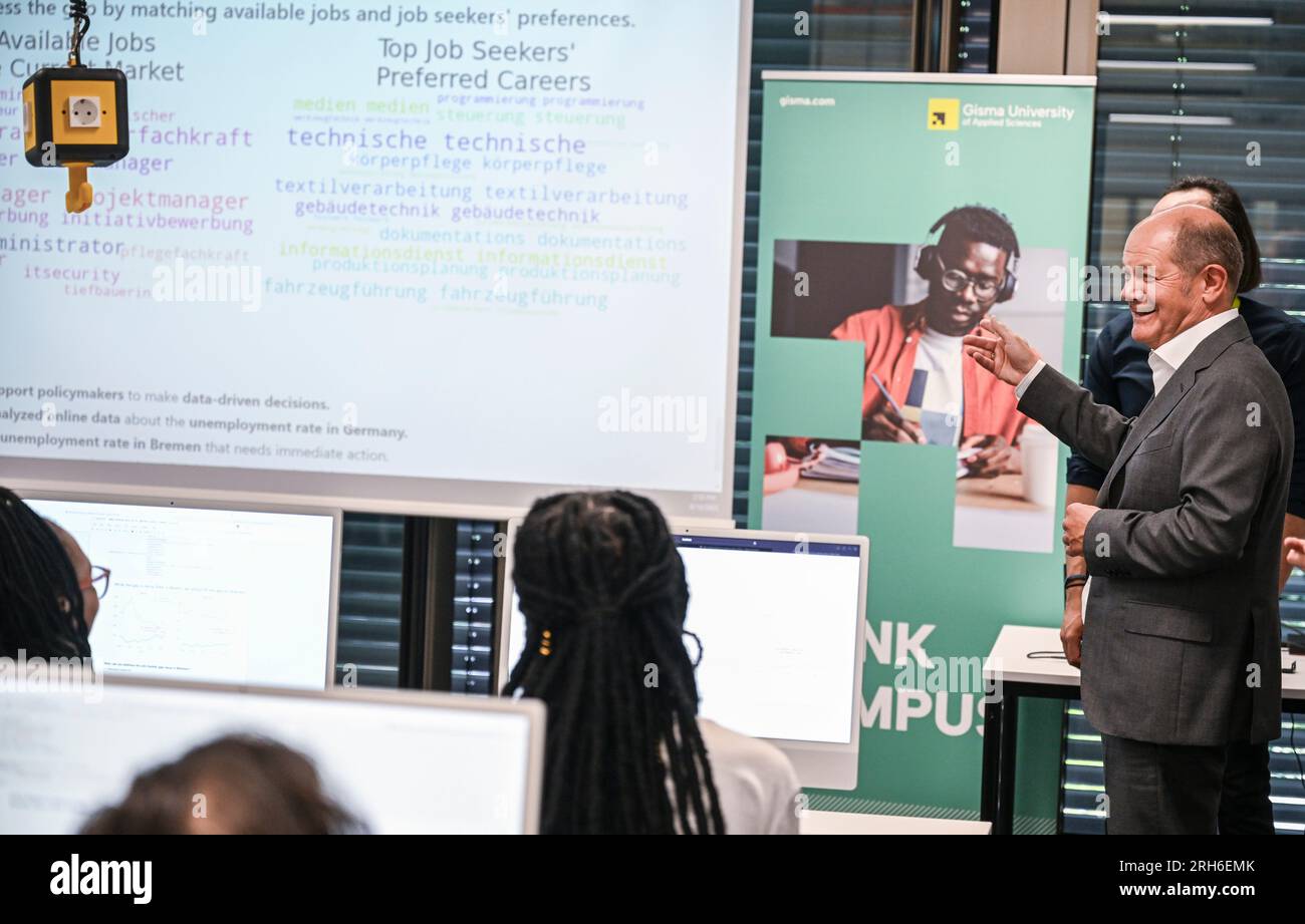 Potsdam, Germany. 14th Aug, 2023. German Chancellor Olaf Scholz (SPD ...