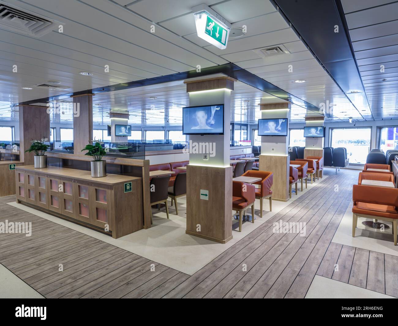 beautiful picture of the interior of a cruise ship/cargo ship/submarine ...