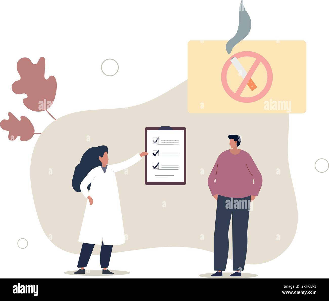 Doctor smoking cigarette Stock Vector Images - Alamy