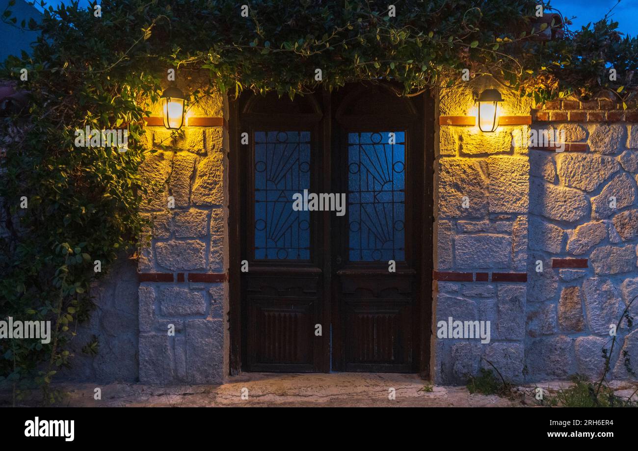 Front Door Open At Night