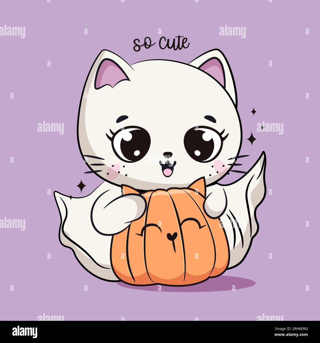 Cute halloween baby ghost. Cute cartoon character Stock Vector Image ...