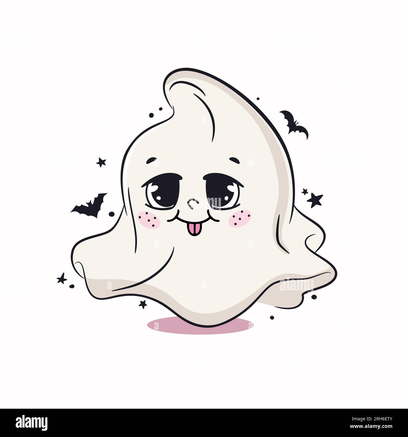 Cute halloween baby ghost. Cute cartoon character Stock Vector Image ...