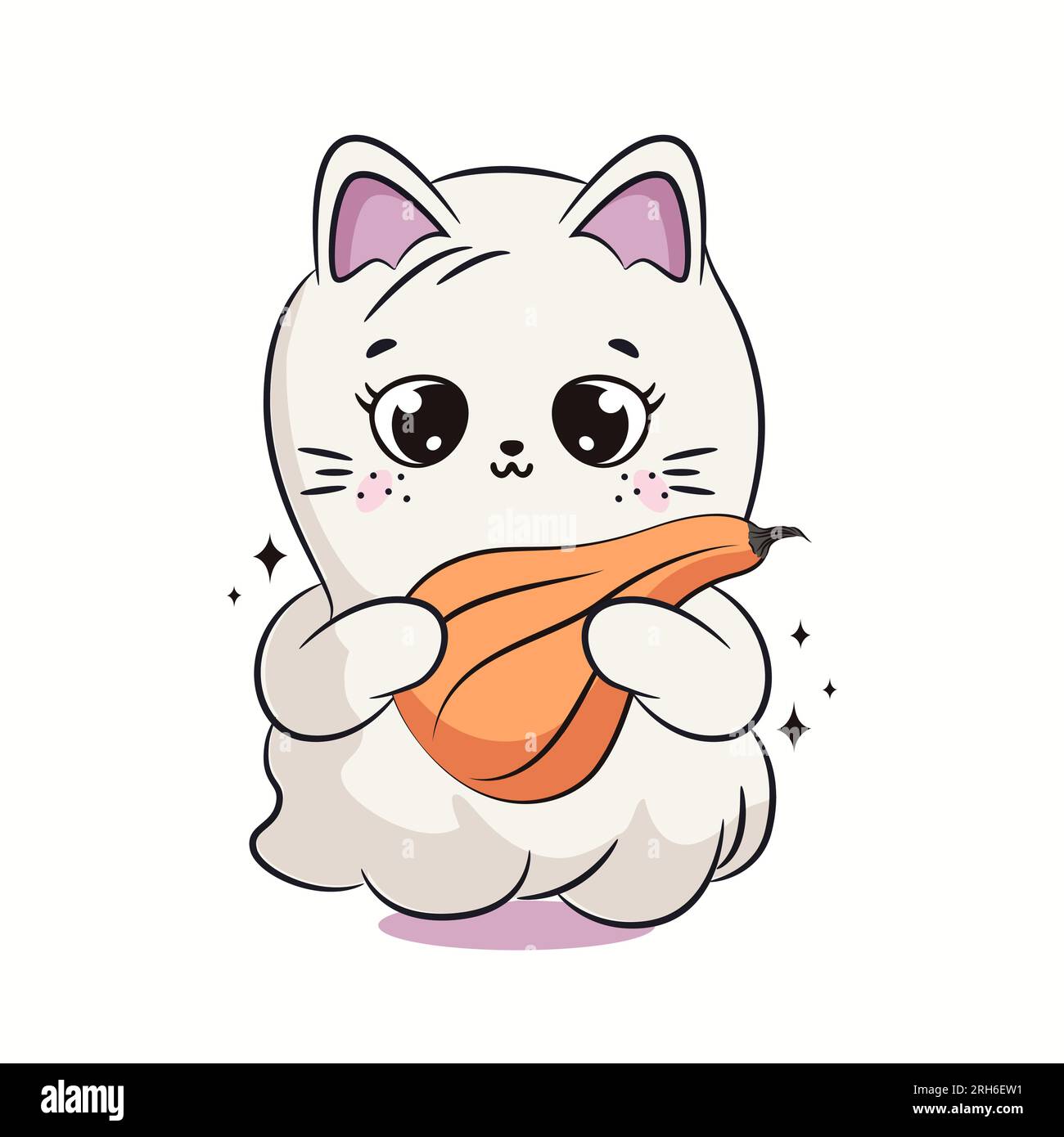 Cute halloween baby ghost. Cute cartoon character Stock Vector Image ...