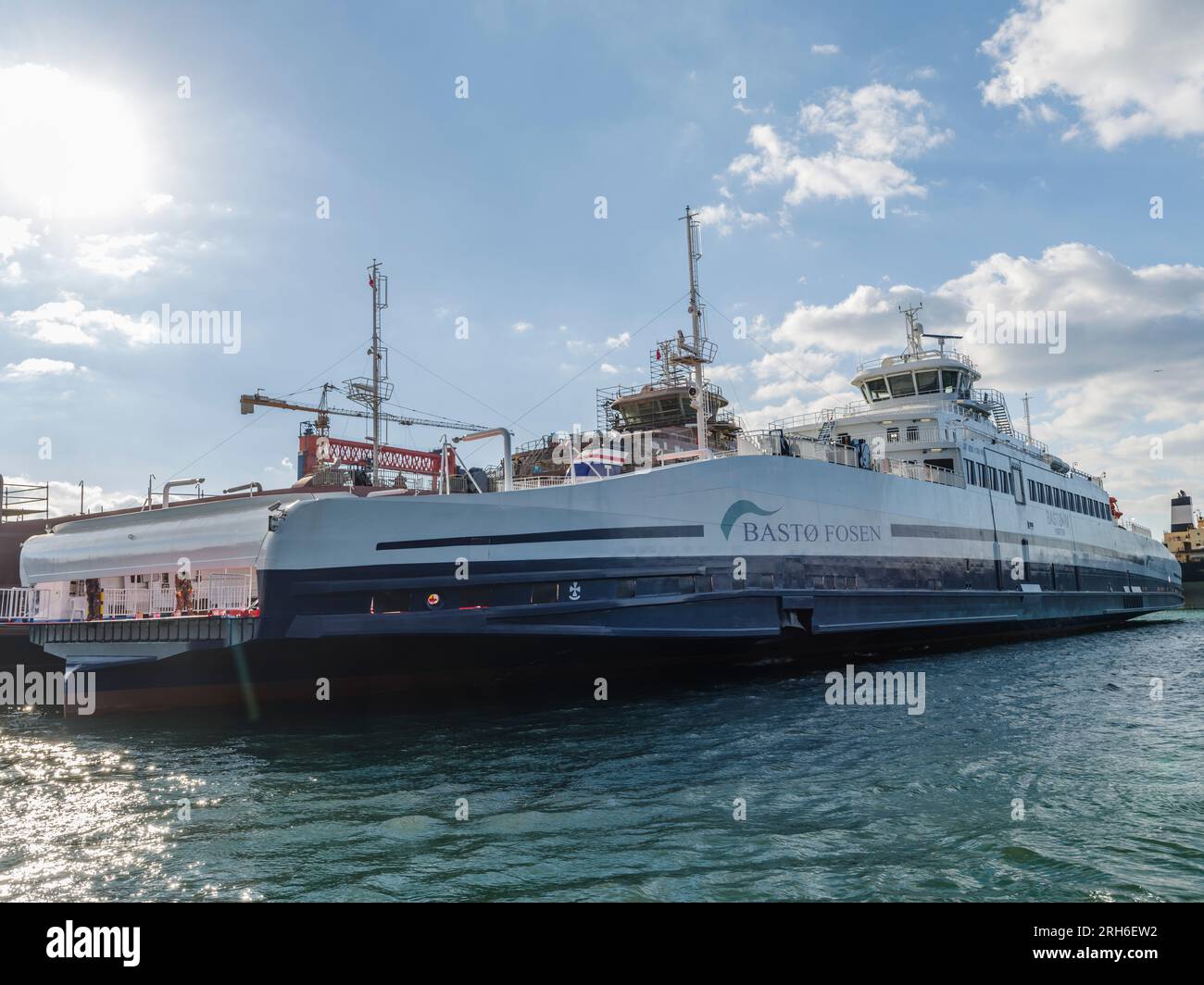 drone shot of a cargo ship in a docking station. import and export ...