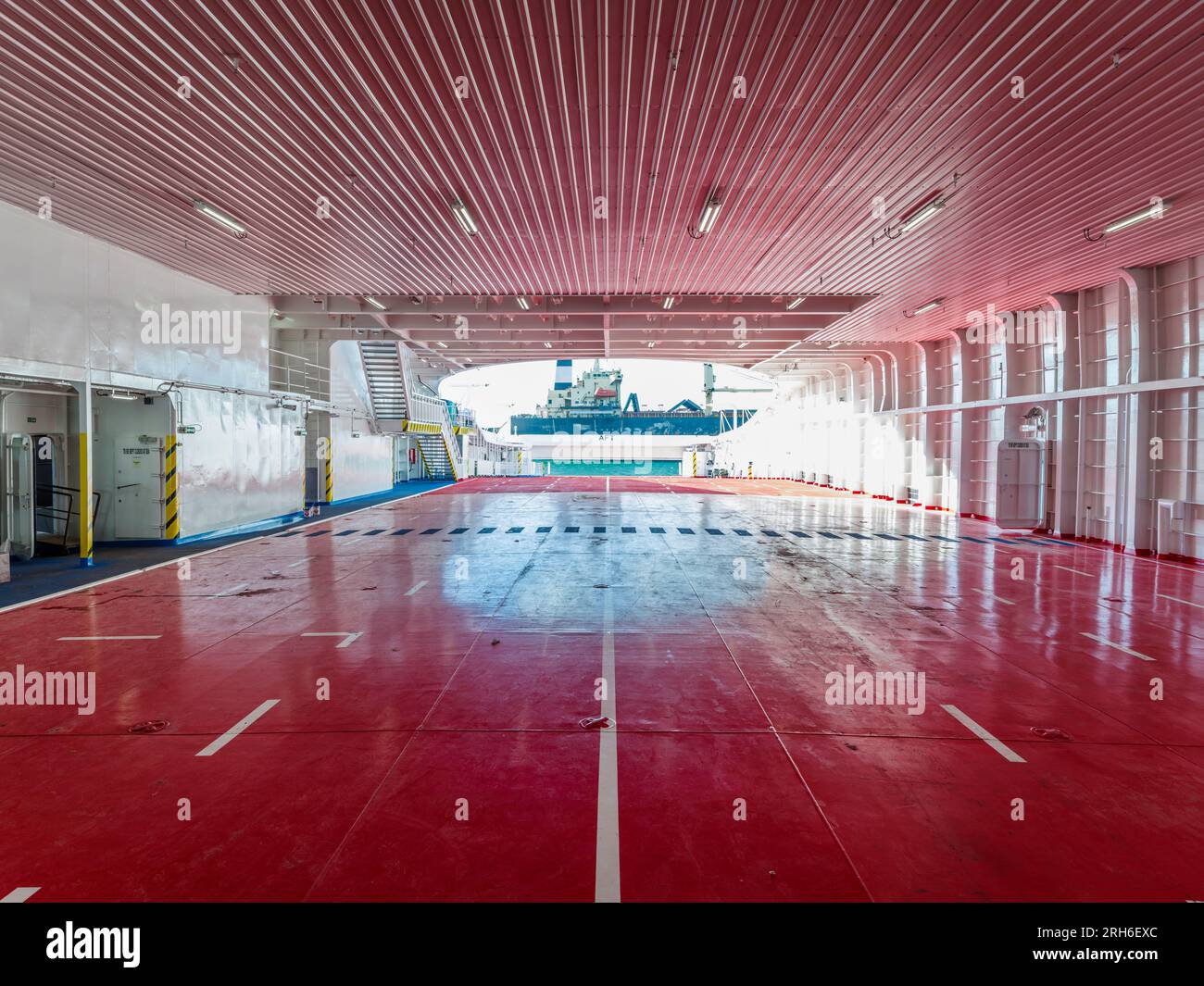 high quality and beautiful photo of front deck of a ship / cruise ...