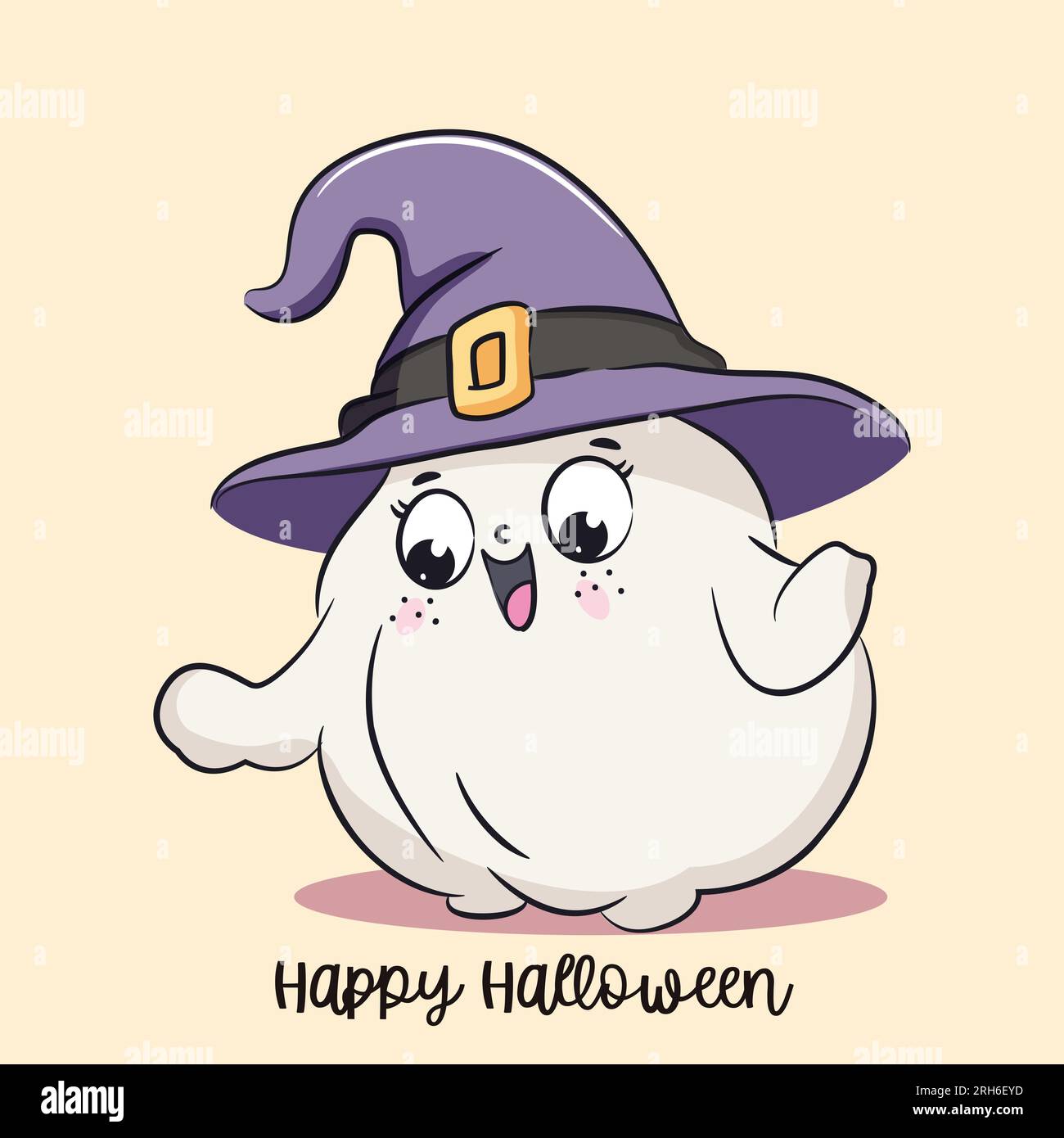Cute halloween baby ghost. Cute cartoon character Stock Vector Image ...
