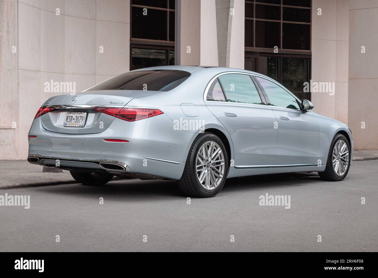 NEW YORK, USA-AUGUST 7, 2023: Mercedes-Benz S-Class (W223), S 580 ...