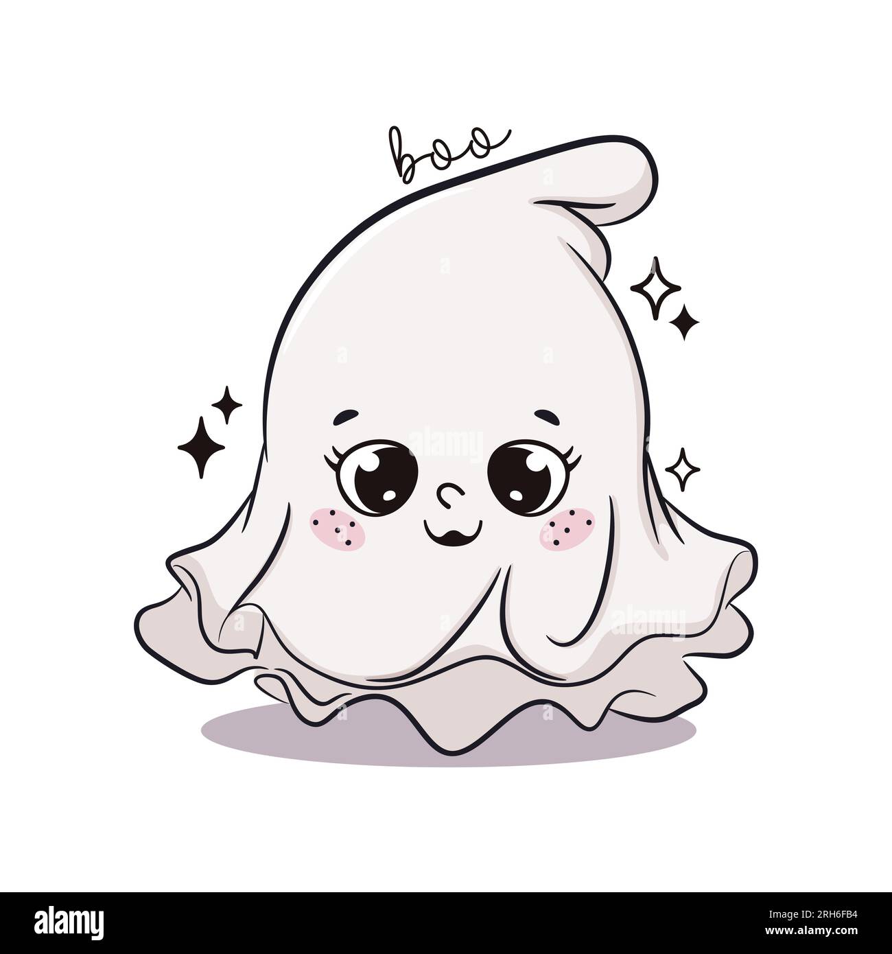Cute halloween baby ghost. Cute cartoon character Stock Vector Image ...