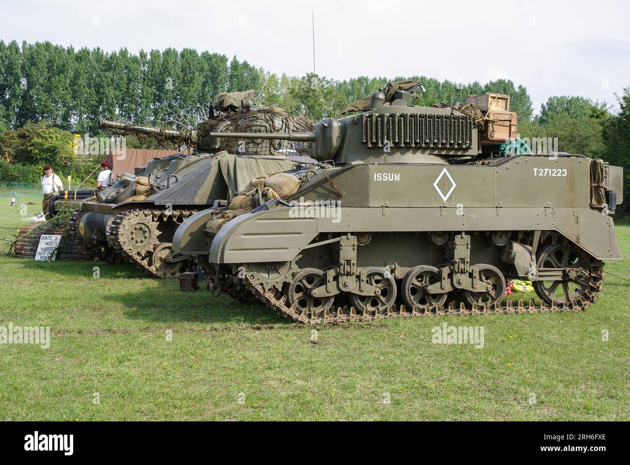 M5 Stuart Light Tank and M4 Sherman tank at the Damyns Hall military ...