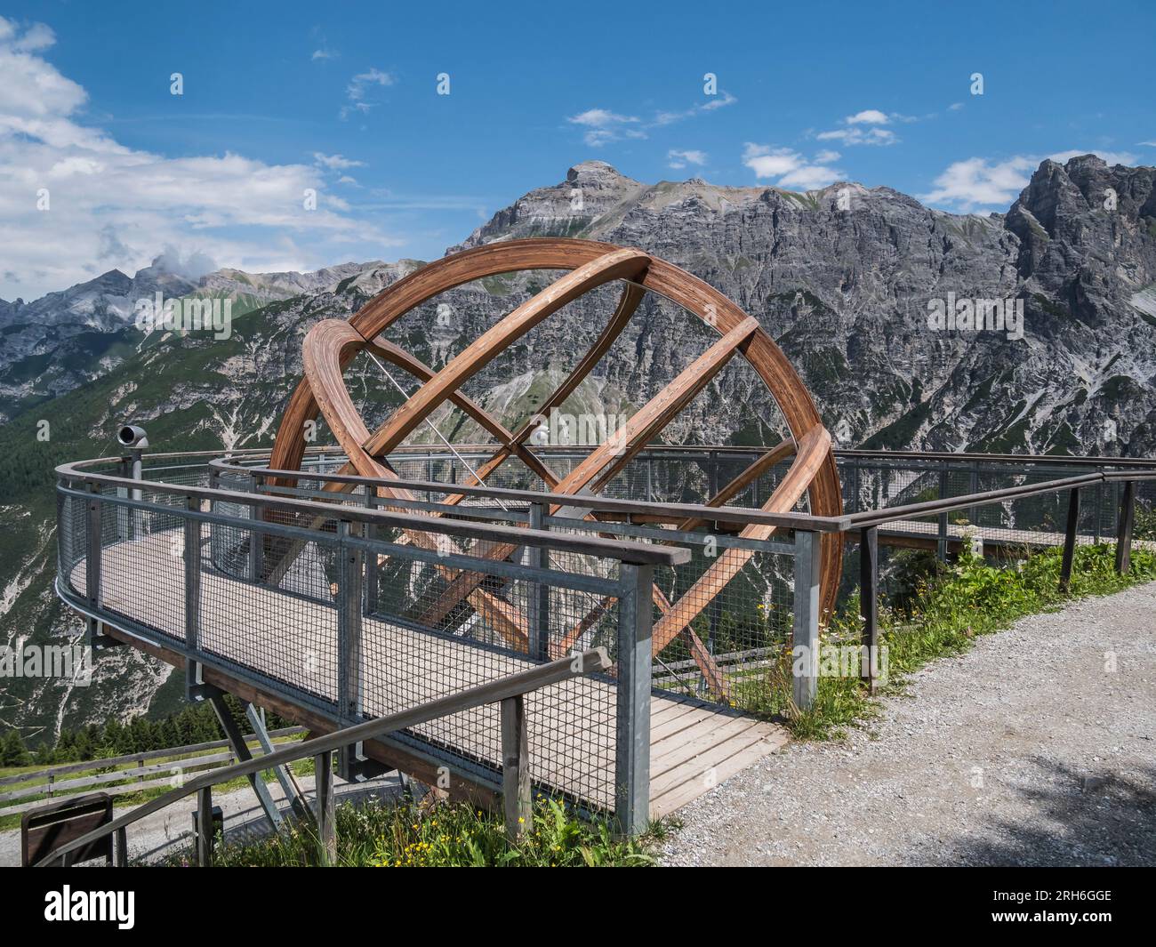 Panoramic image of the Globe overlook platform near the Elferbahnen ...