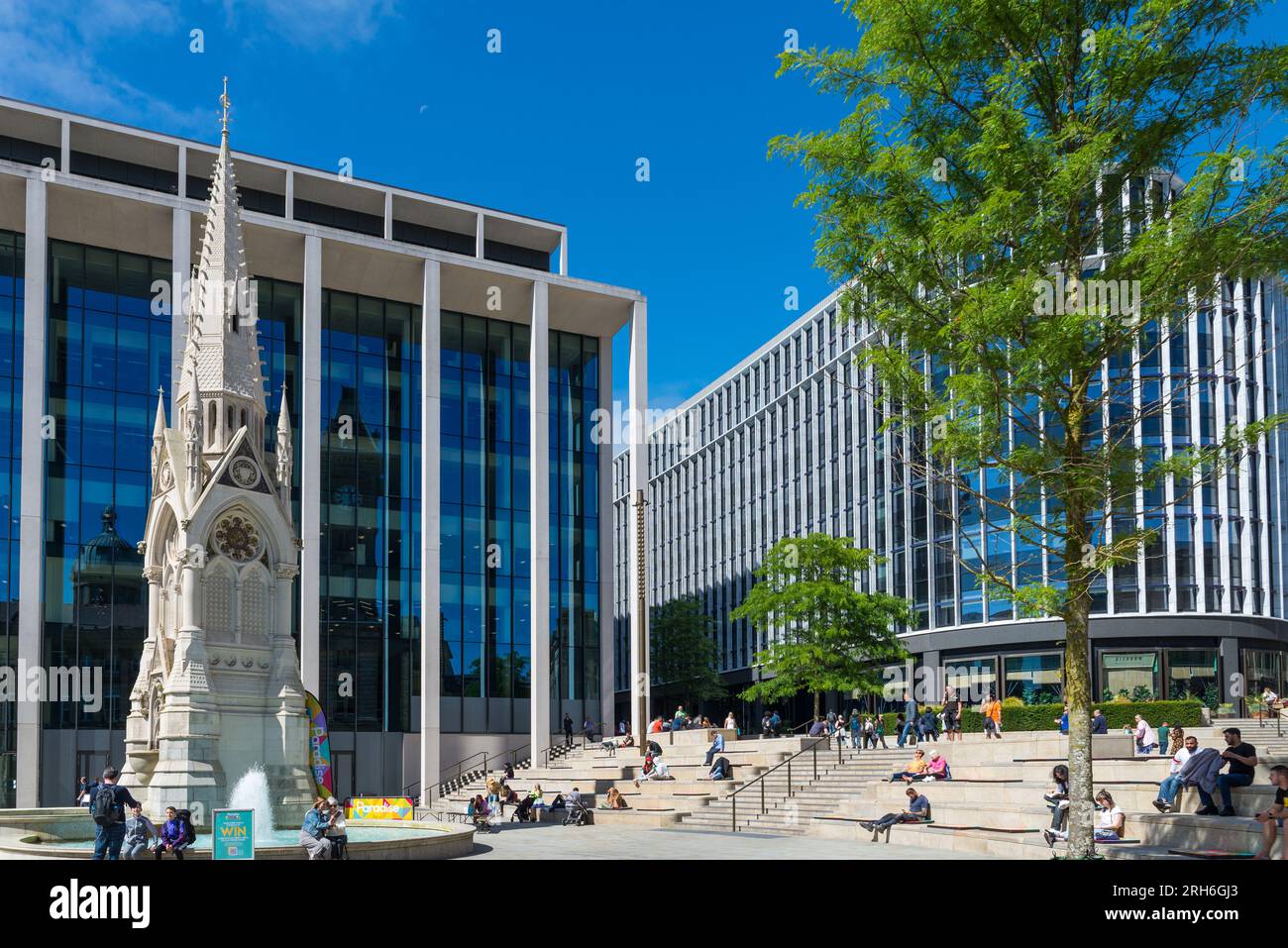 Chamberlain Square in Birmingham city centre, UK Stock Photo - Alamy