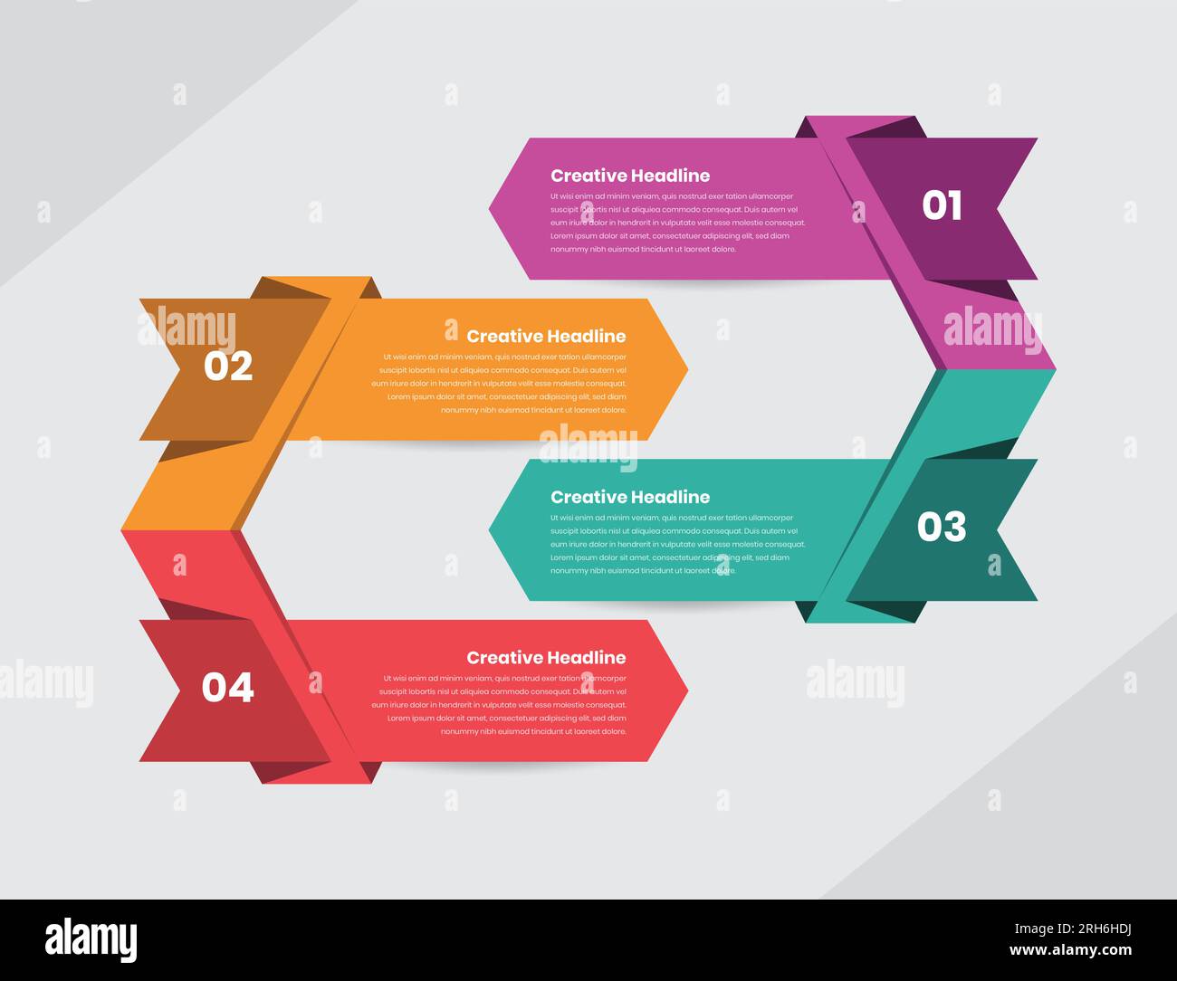 Four steps business presentation abstract infographic template design Stock Vector Image & Art ...