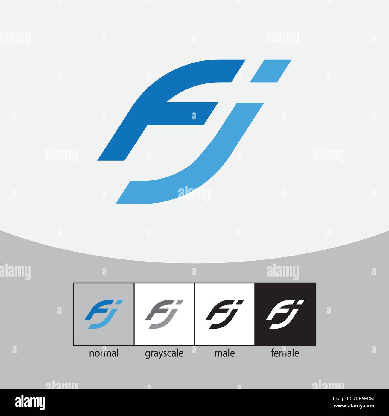 F and J Letter Logo. Blue Color. - Vector Stock Vector Image & Art - Alamy