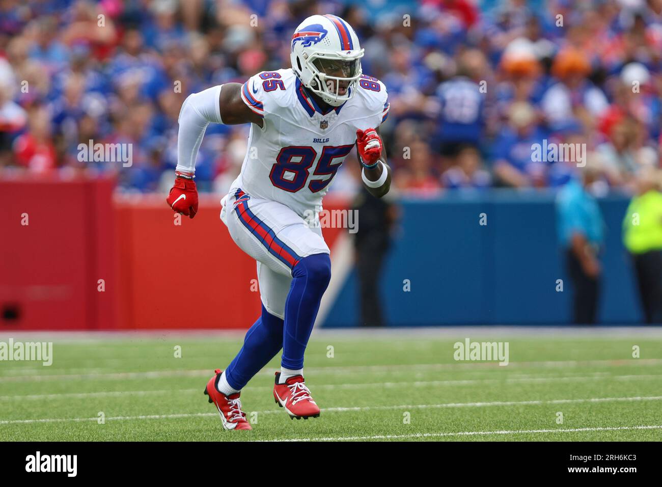 Buffalo Bills tight end Quintin Morris (85) in action during an NFL pre ...