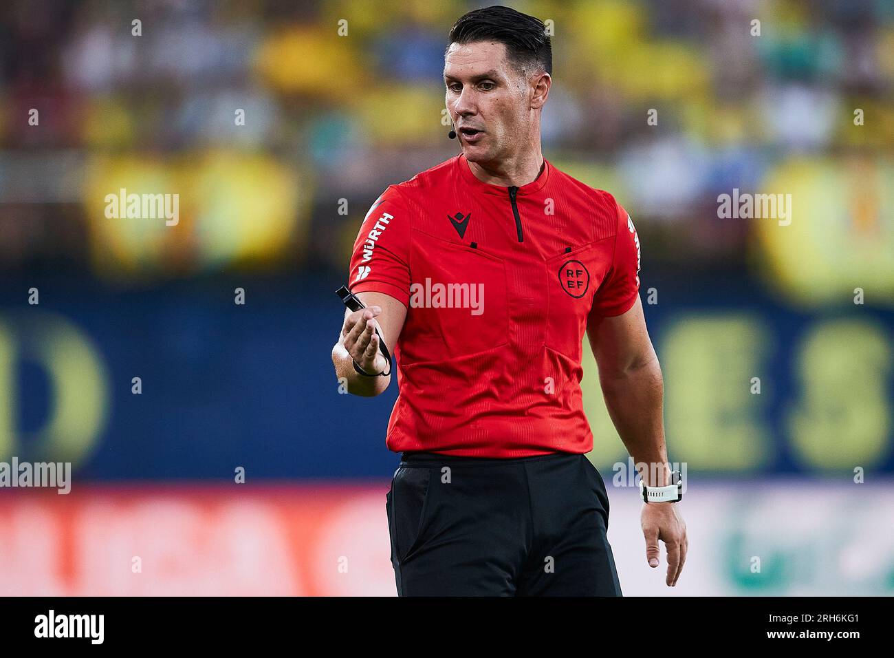 Referee Miguel Angel Ortiz in action during the LaLiga match between ...