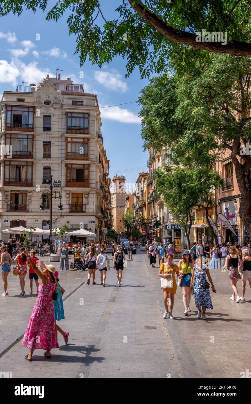 Valencia, Spain - July 25, 2023: Beautiful architecture and charming ...