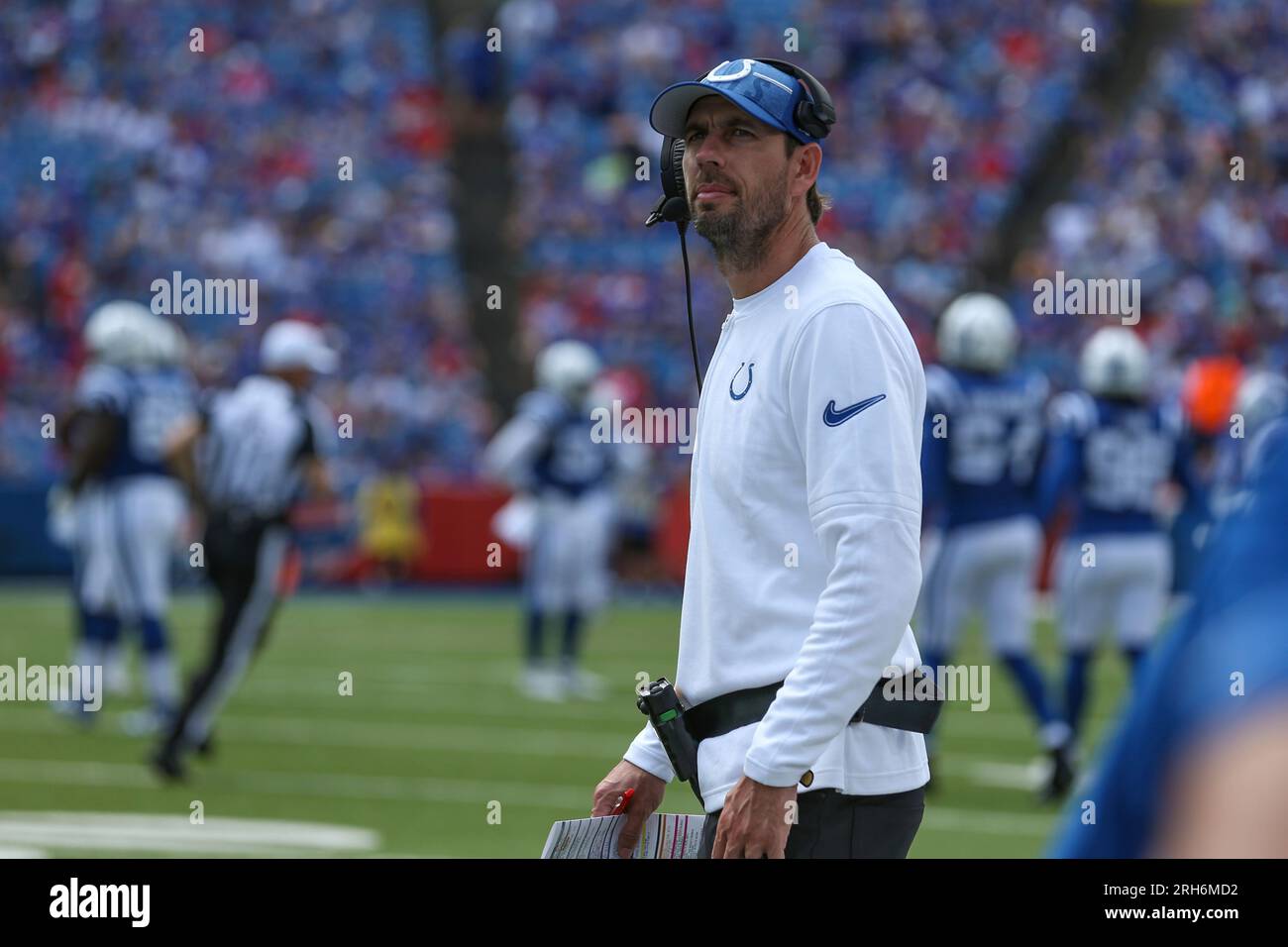 Indianapolis Colts head coach Shane Steichen walks the sideline during ...