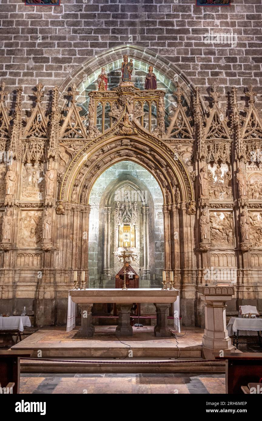 Valencia, Spain - July 25, 2023: Holy Grail inside Chepel of the Holy ...