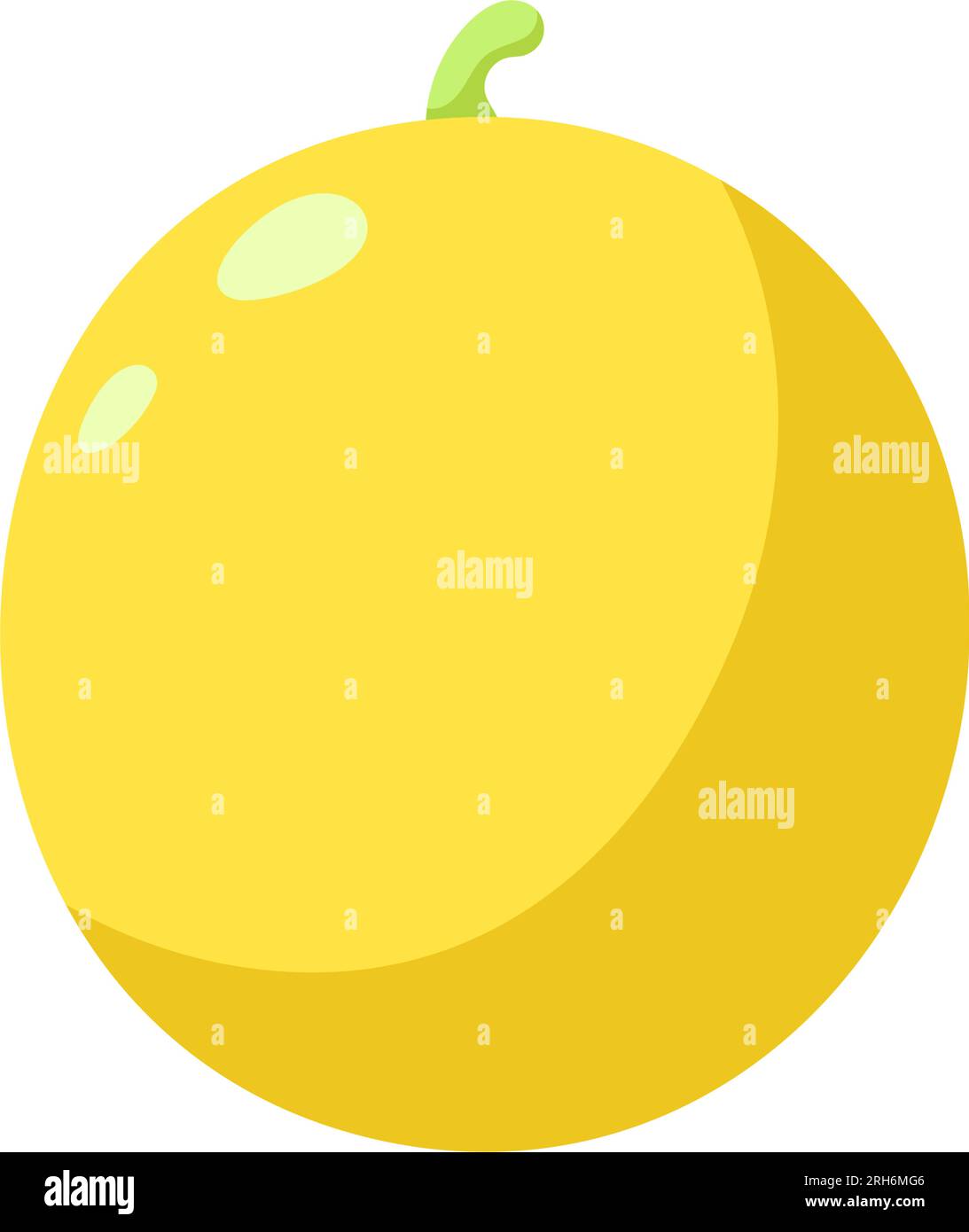 Funny cartoon melon. Cute fruit. Vector food illustration isolated on ...