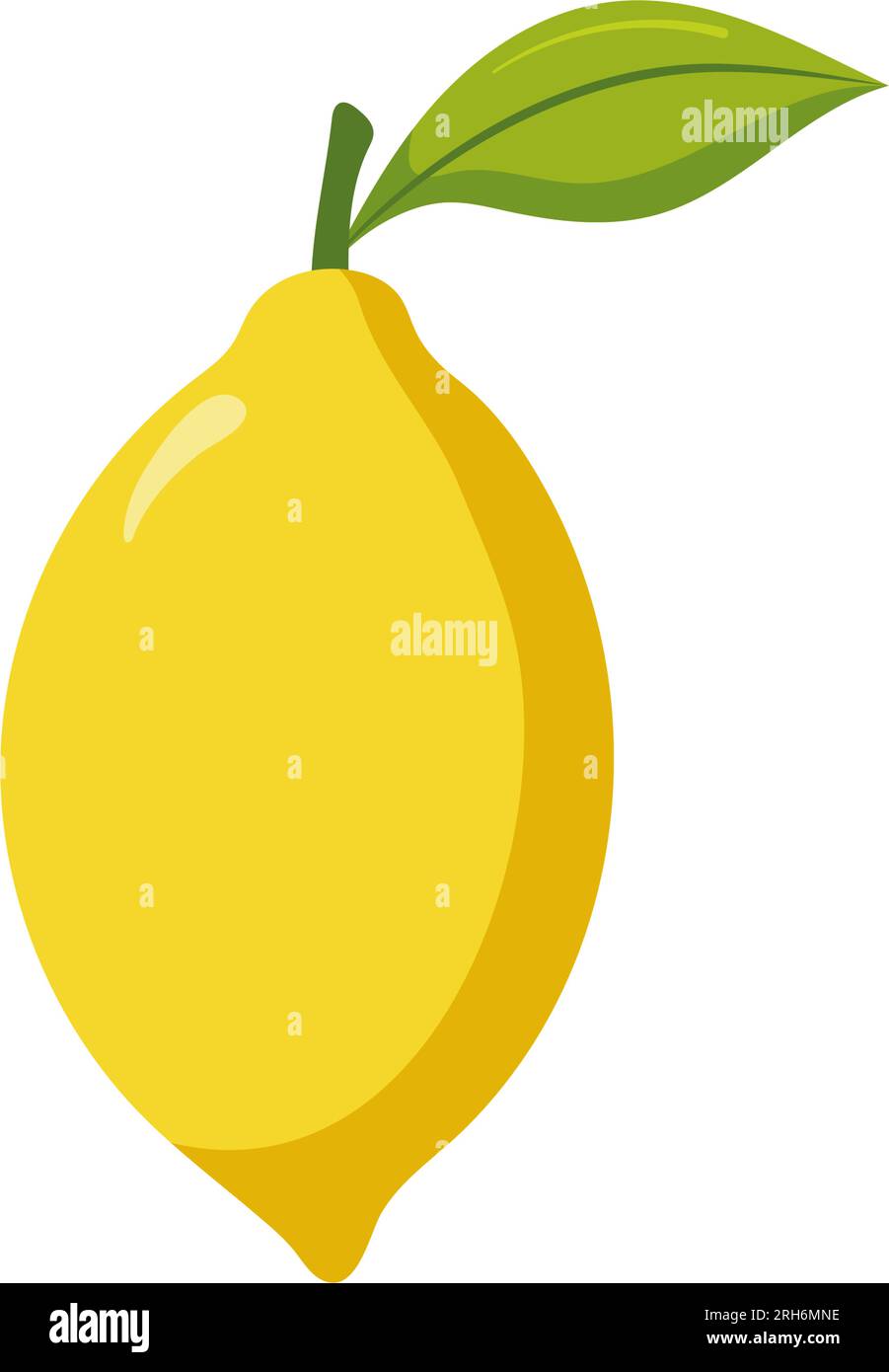 Funny cartoon lemon. Cute fruit. Vector food illustration isolated on ...
