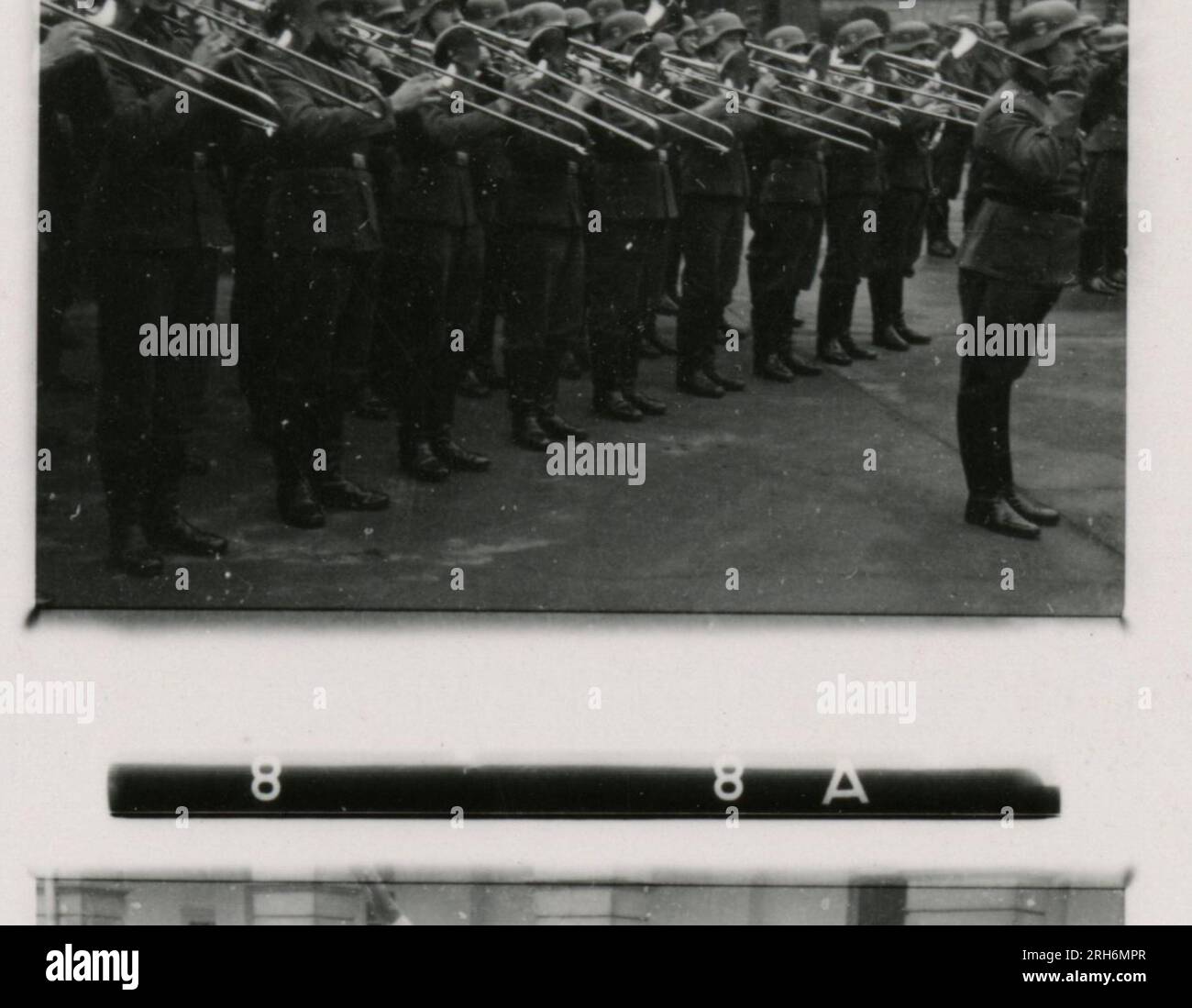 Adolf hitler and heinrich himmler reviewing troops hi-res stock ...