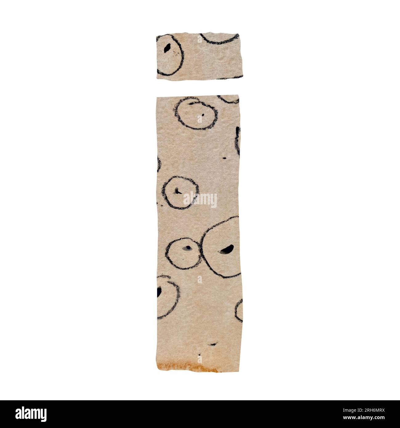 Uppercase letter I cut out paper alphabet Stock Photo - Alamy