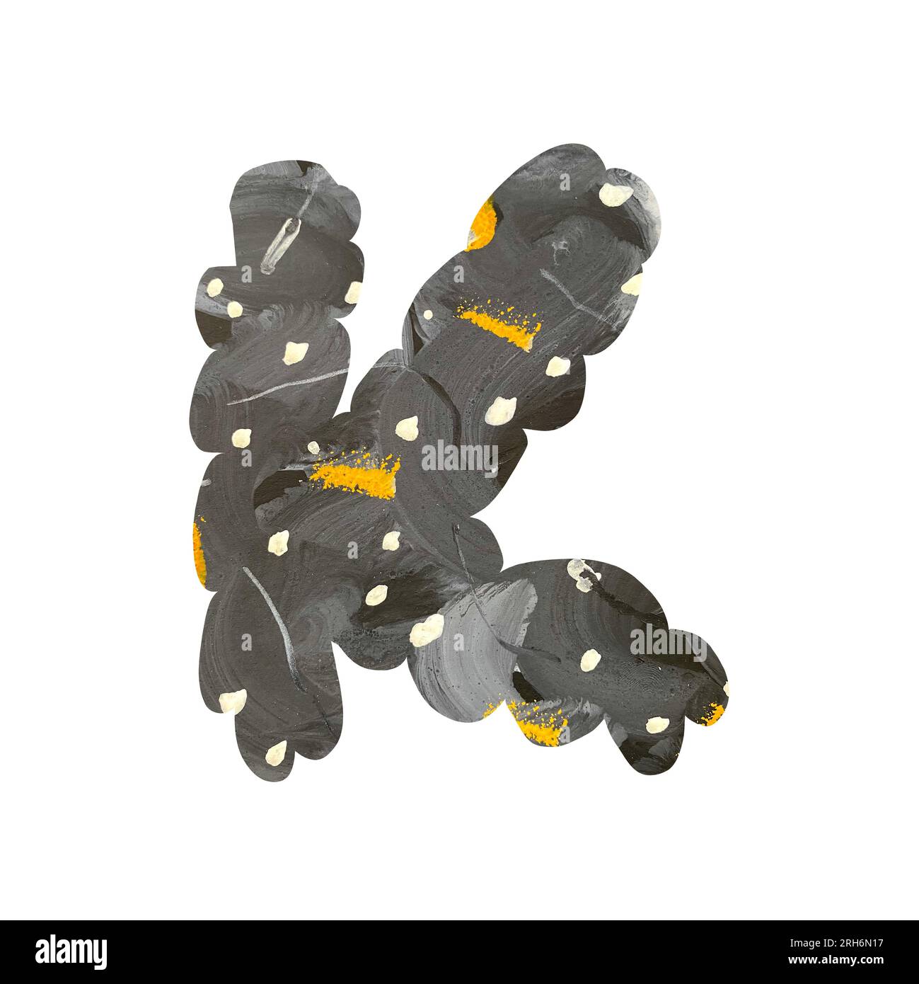 Alphabet letter K textured grey yellow paper Stock Photo - Alamy