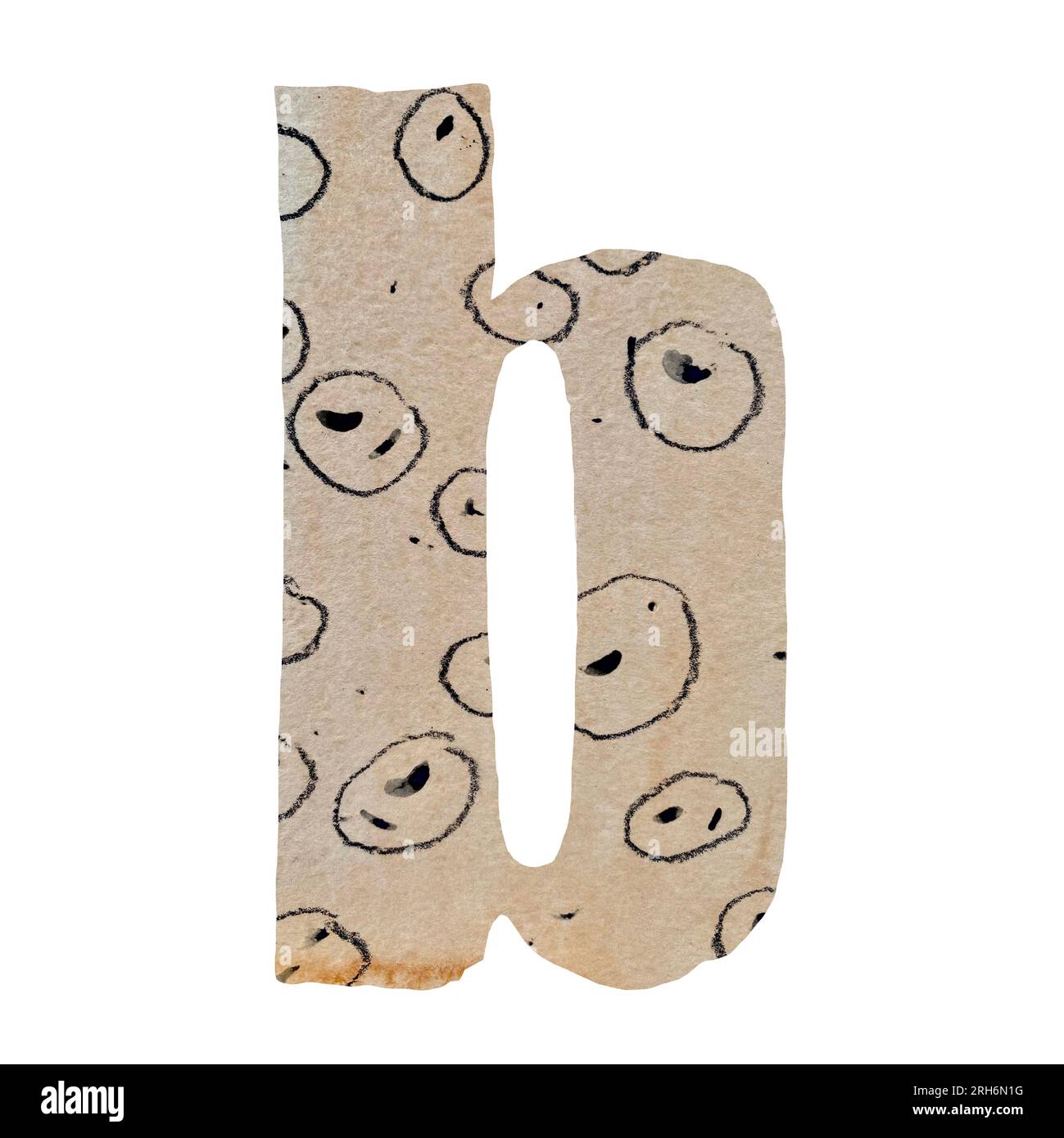 Uppercase letter B cut out paper alphabet Stock Photo - Alamy