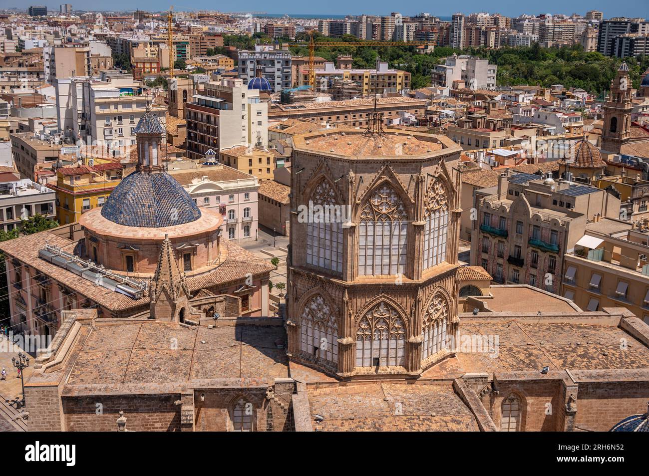 Views of Valancia from the tower of Valancia's main Cathedral Stock ...