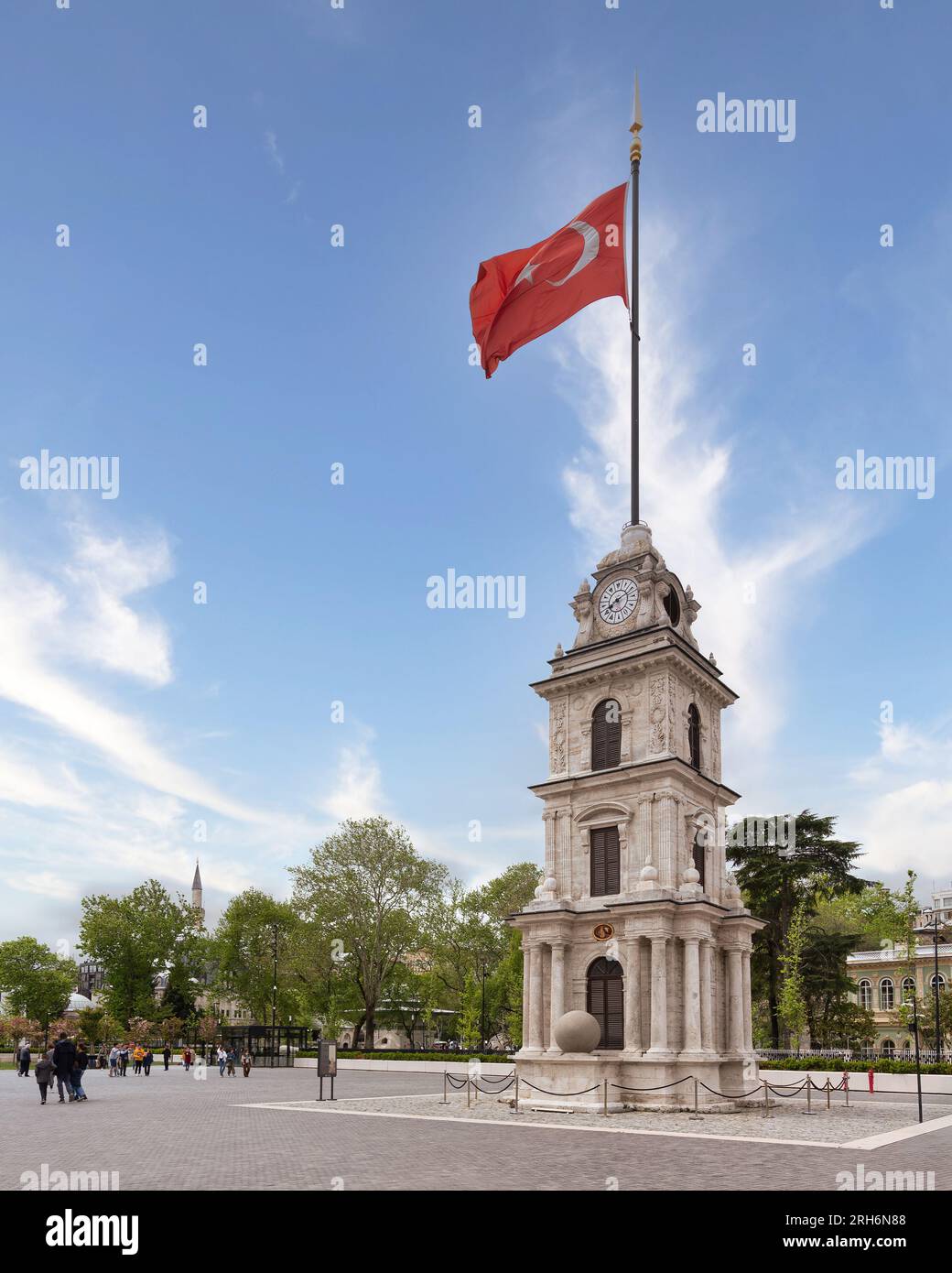 Nusretiye Clock Tower, aka Tophane Clock Tower, located inside Galata ...