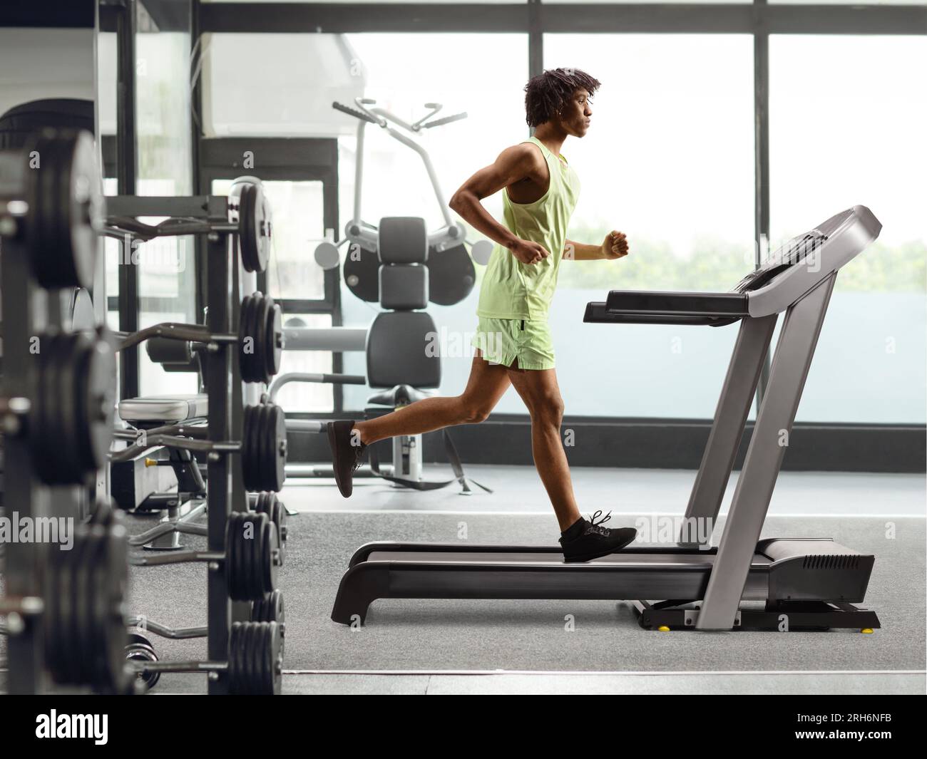 Full body walking profile african hi-res stock photography and images ...