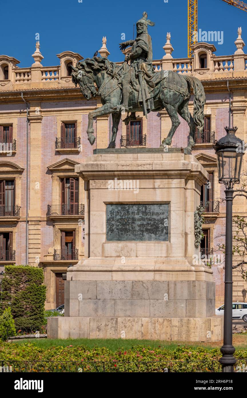 Valencia, Spain - July 25, 2023: Monument to King Jaume in Valencia ...