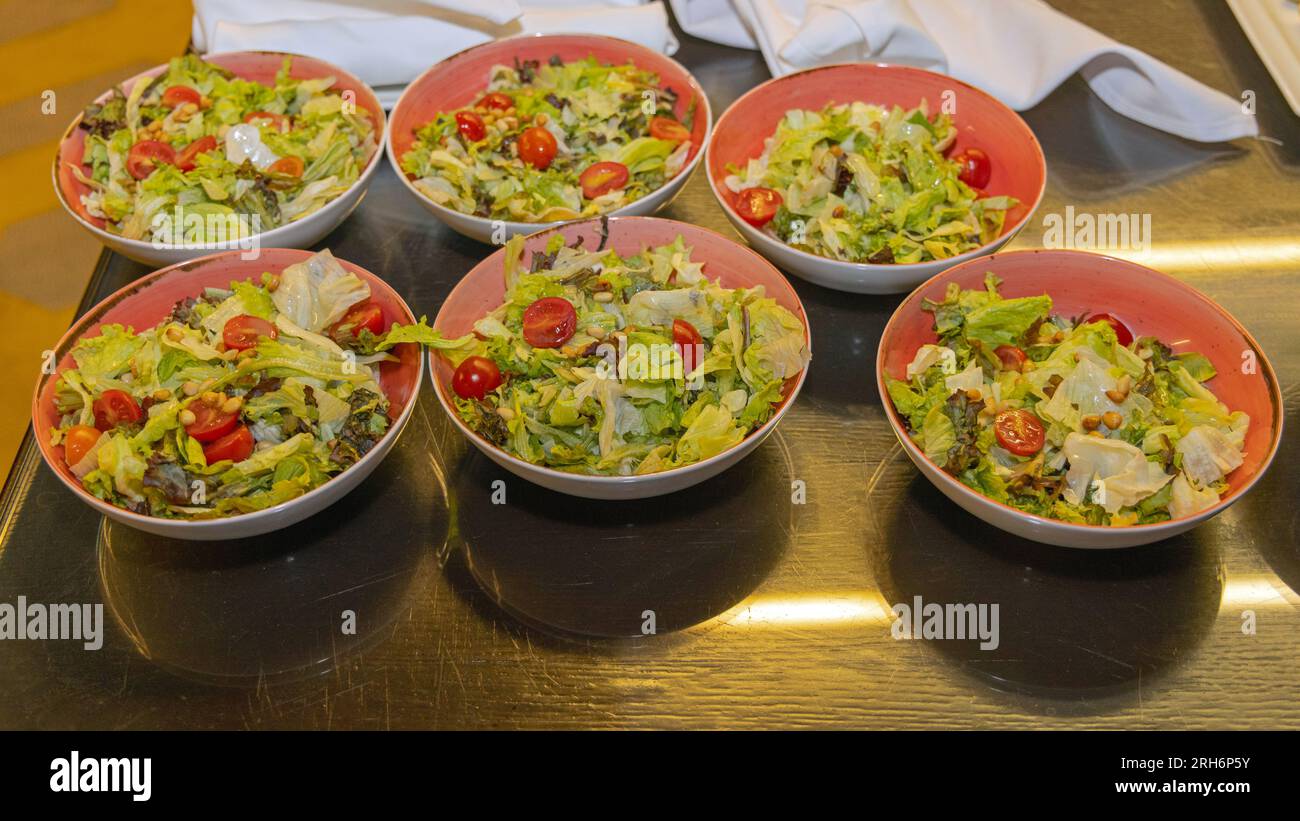 Salads are served hi-res stock photography and images - Alamy