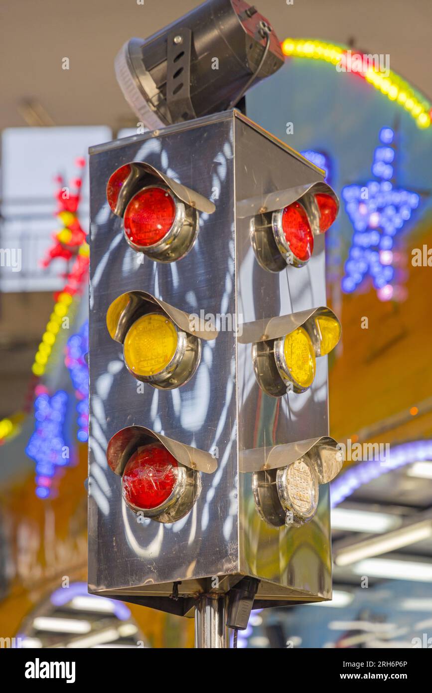 Led Traffic Lights Signal Lamps at Amusement Park Ride Stock Photo - Alamy