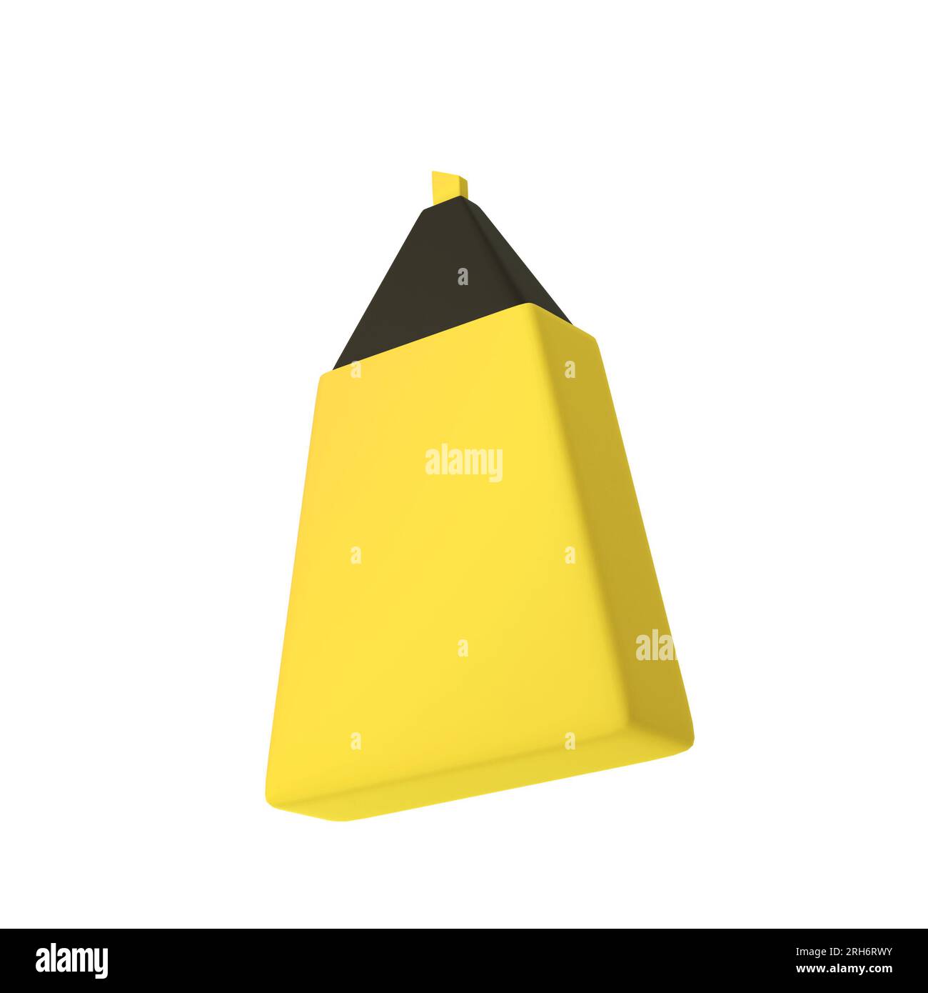 3d yellow highlighter marker icon for school office. Stationery ...
