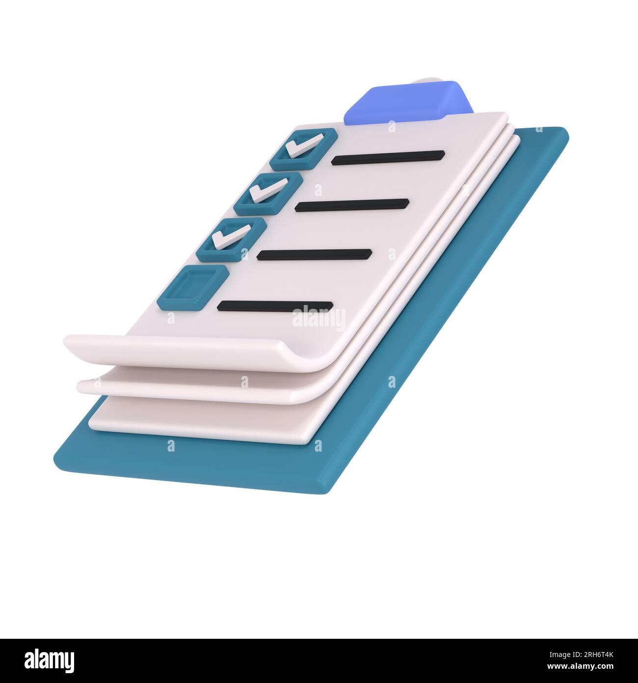 3d white clipboard icon task management todo check list on turquose ...