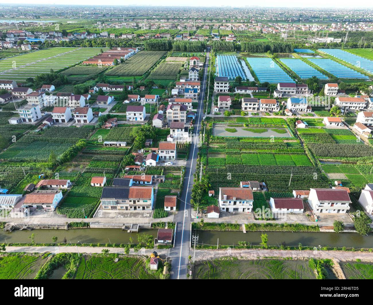 Shanghai. 25th July, 2023. This aerial photo taken on July 25, 2023 ...