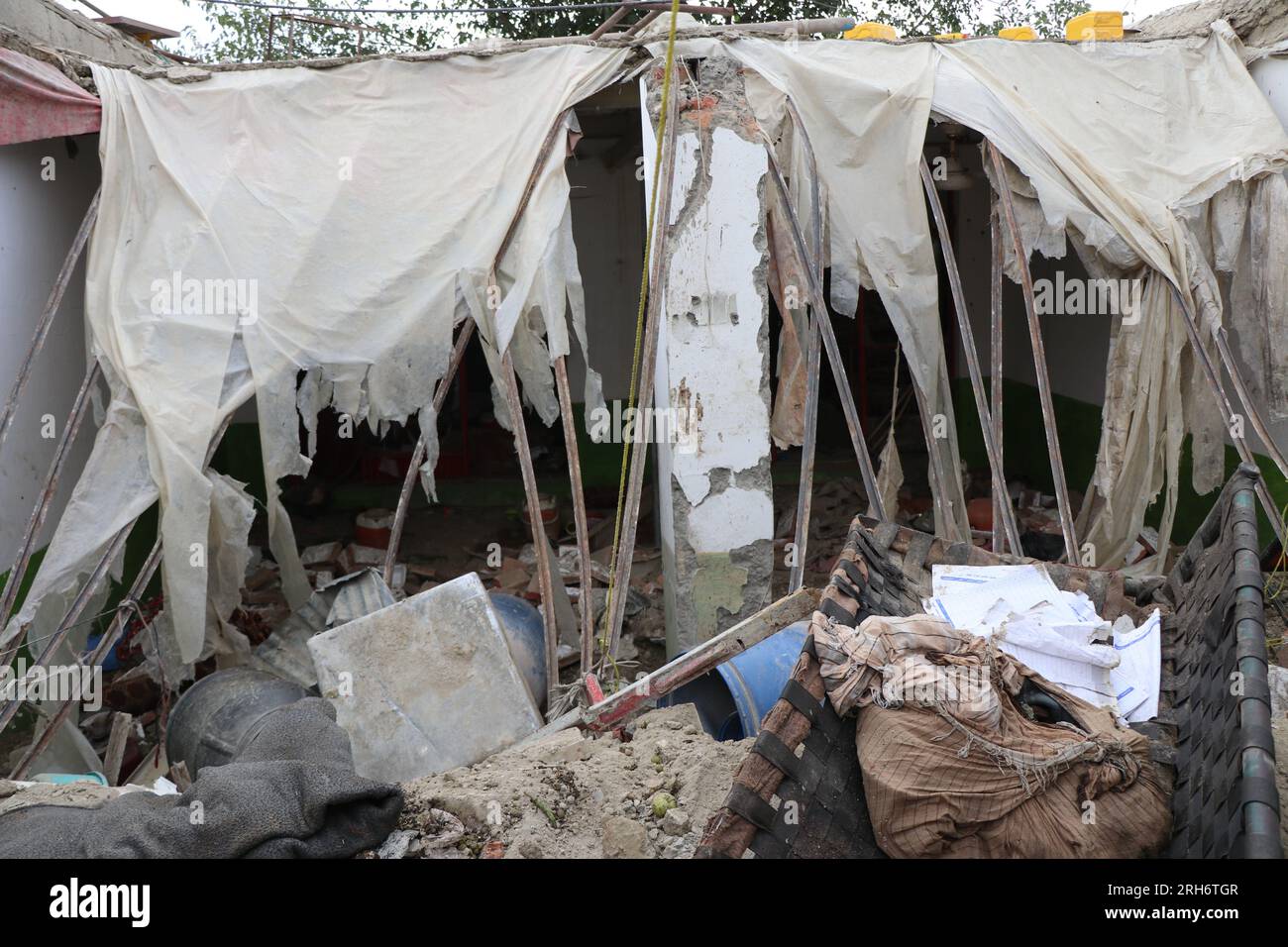 Khost. 14th Aug, 2023. This photo taken on Aug. 14, 2023 shows the site ...